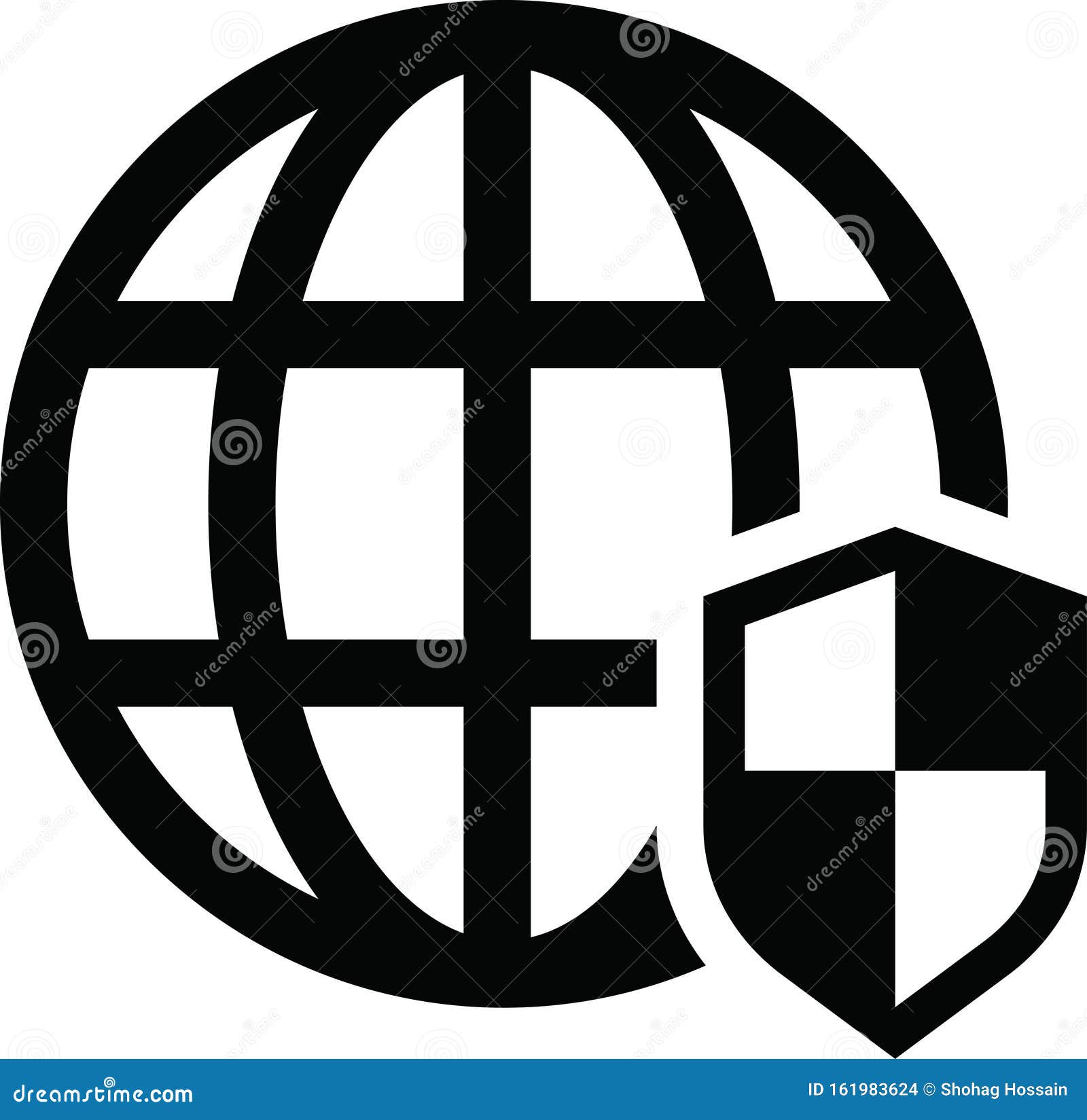 World protection icon stock vector. Illustration of business - 161983624