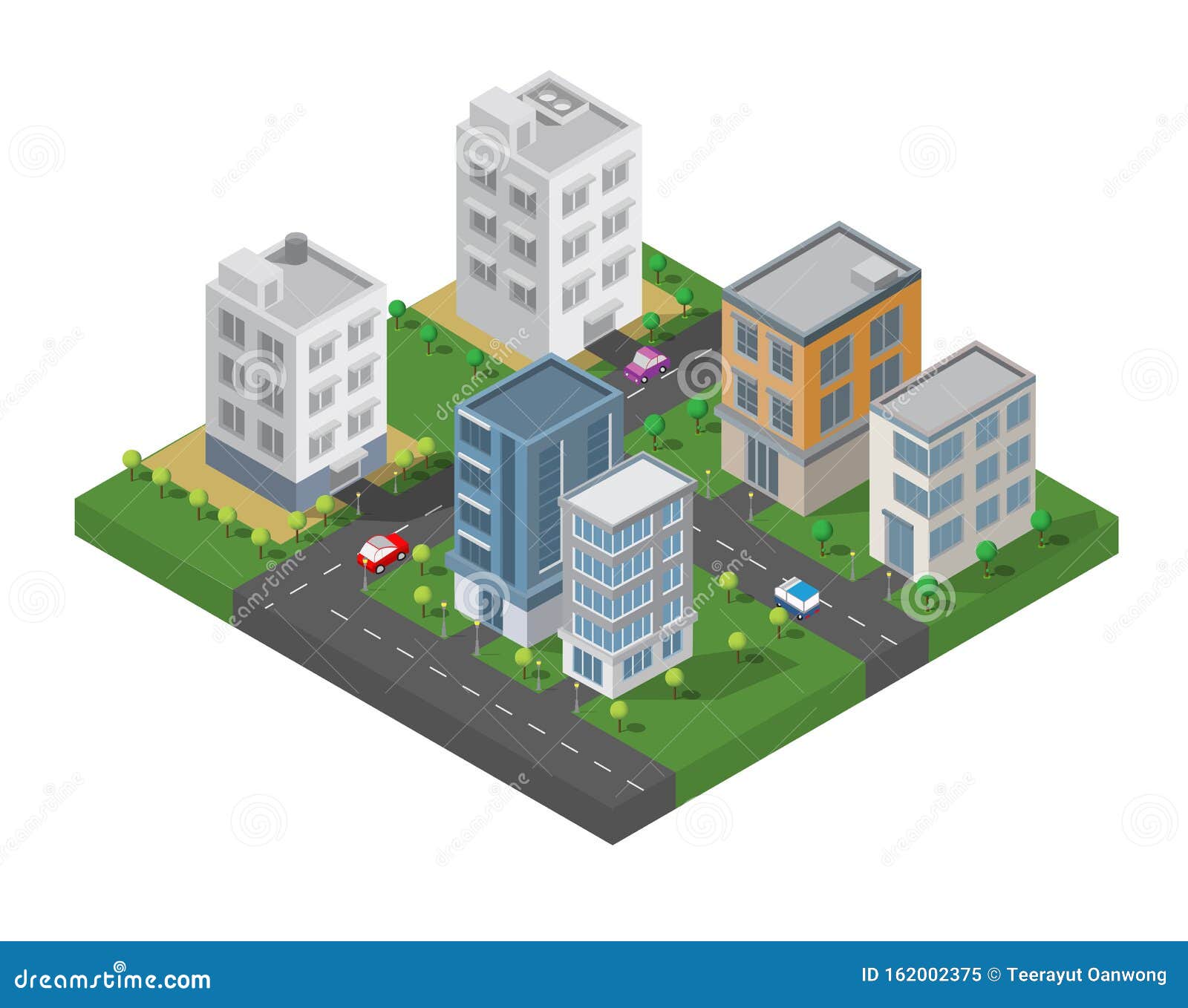 Isometric City Building Vector. Stock Vector - Illustration of edifice ...
