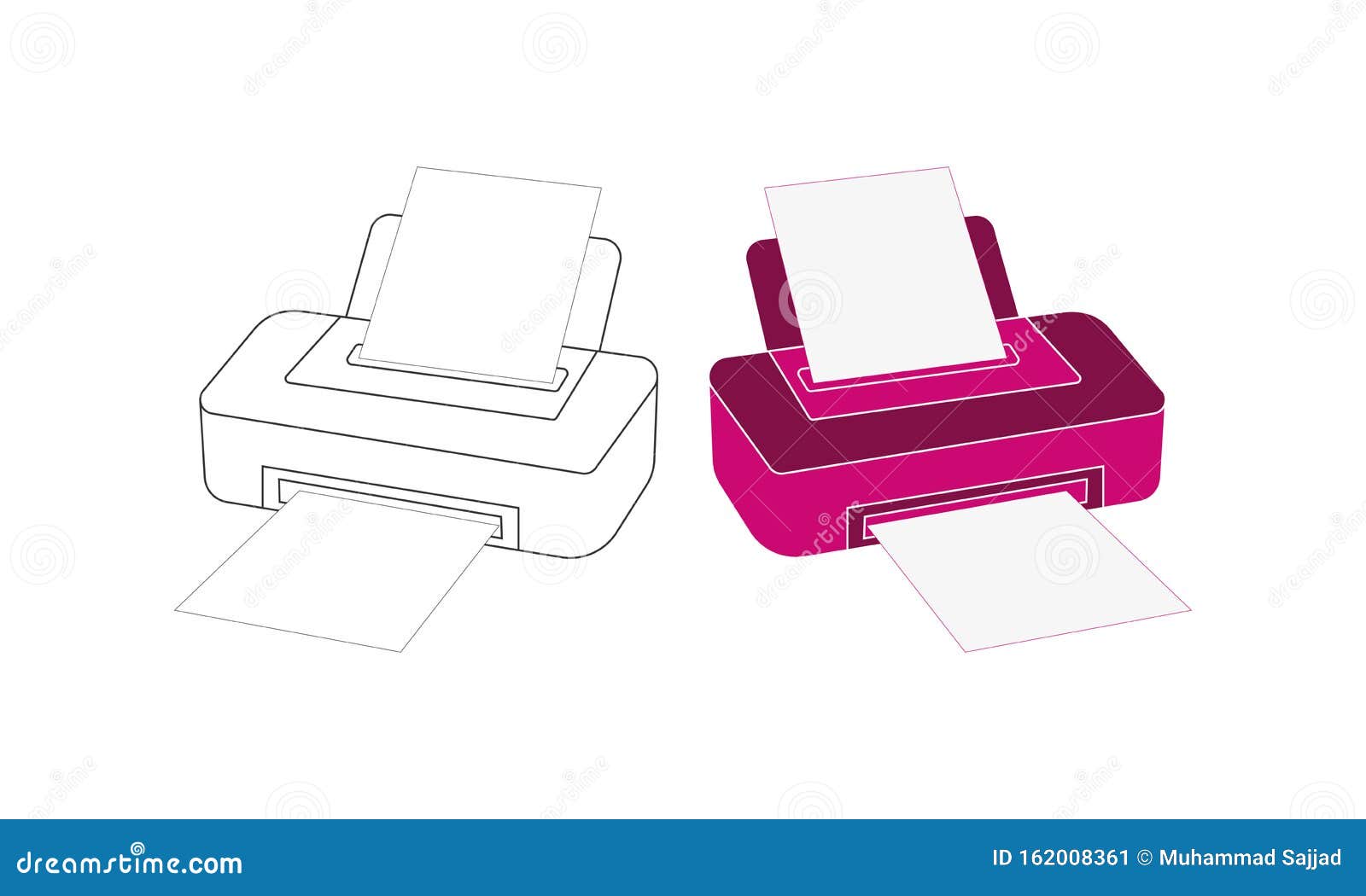 Vector Office Printer - Printing Machine Logo Icon - Organization ...