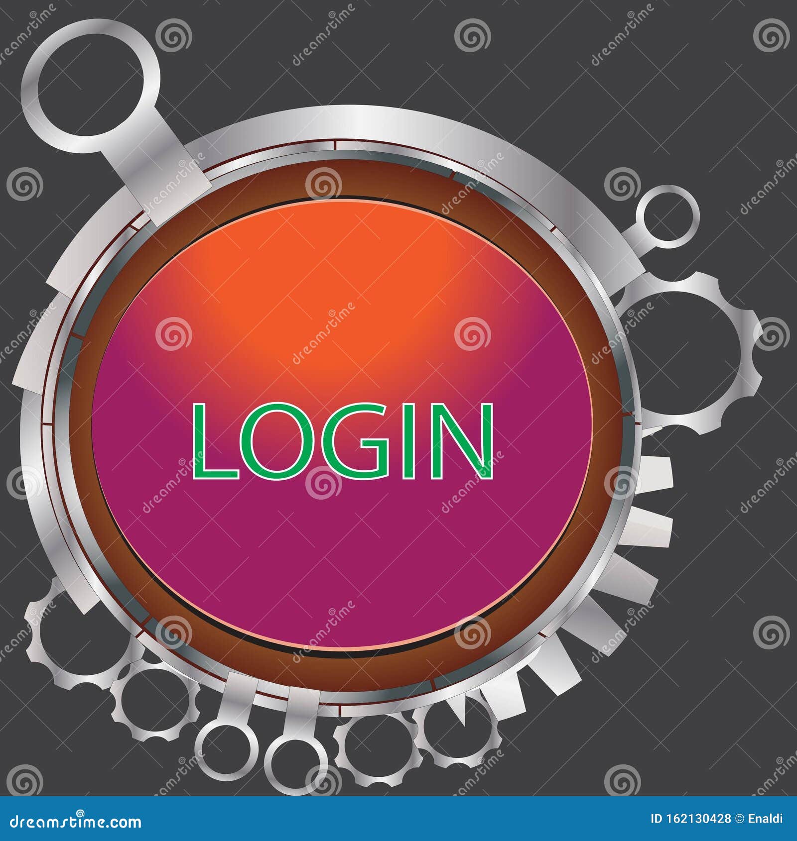 Abstract Futuristic Web Button and Icon Template Stock Vector ...