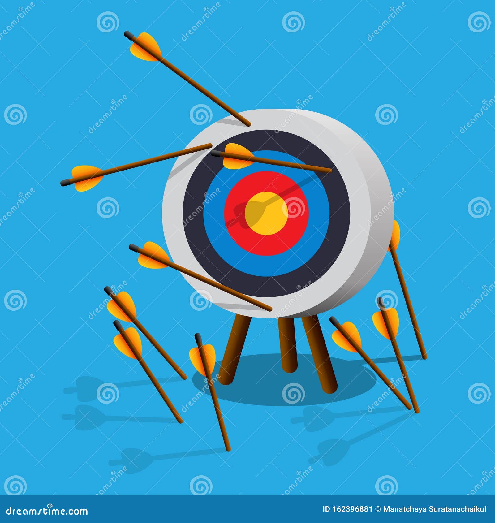 Missing Target Cartoon Vector | CartoonDealer.com #24909933