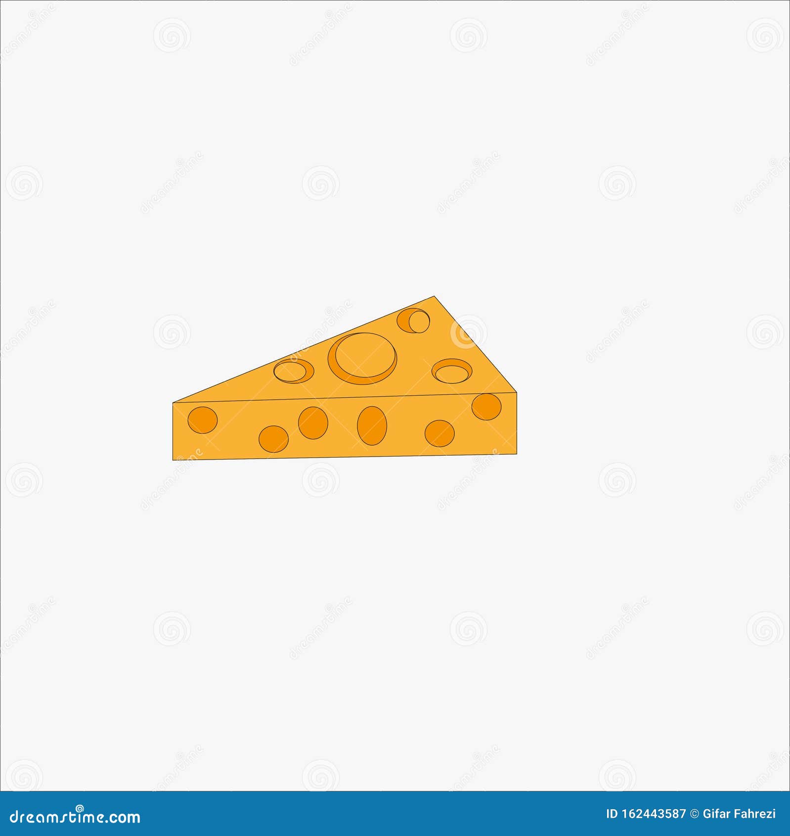 Cheese Slice Design Logo Vector with Yellow Color Stock Vector ...