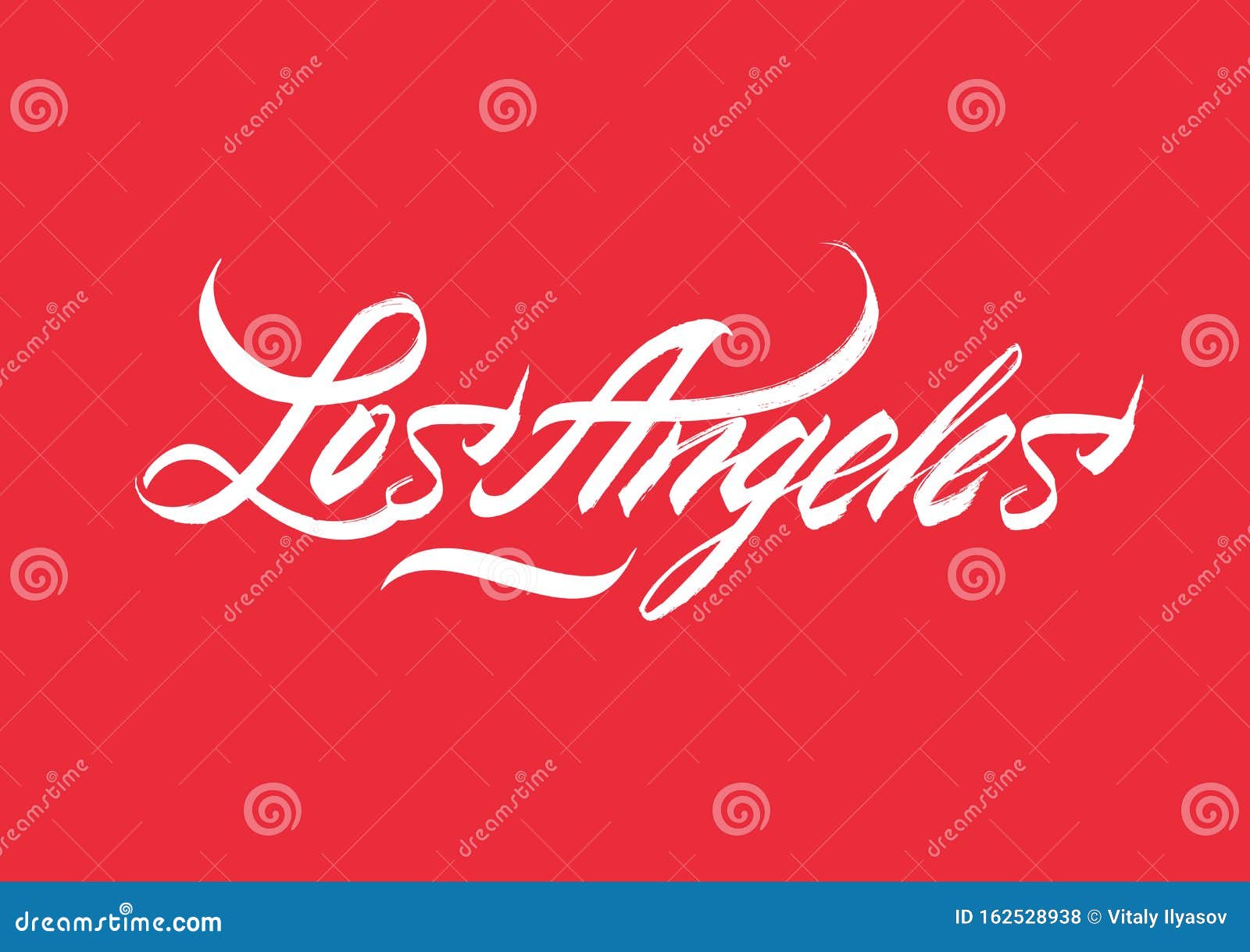 Los Angeles Calligraphy Lettering of US City Stock Vector ...