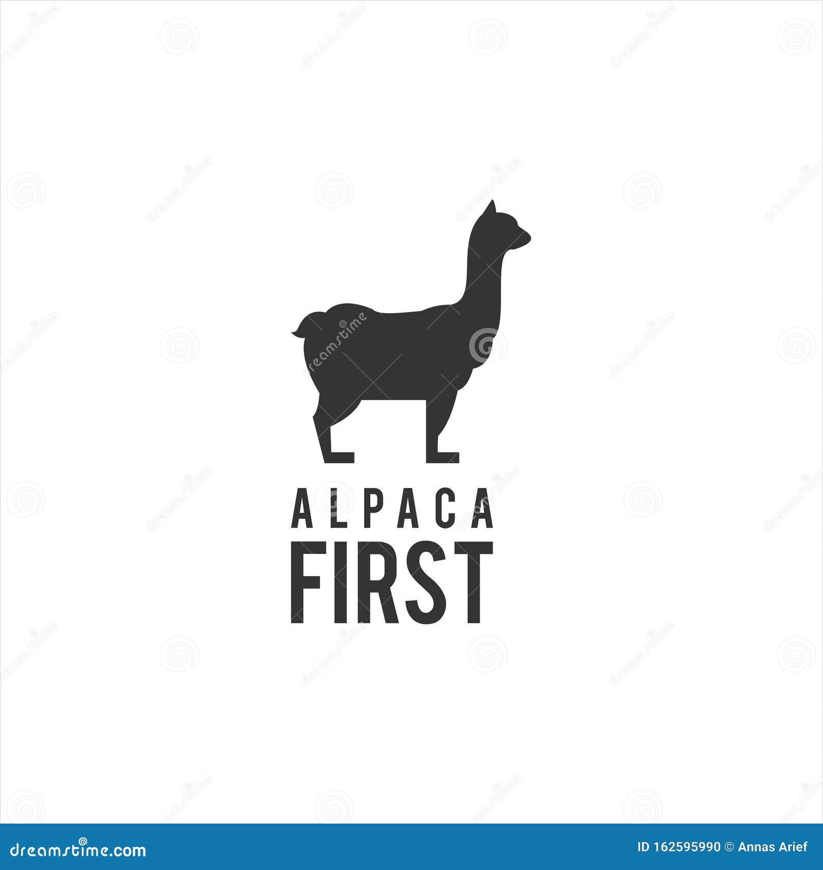 Simple Black Bold Animal Alpaca Logo Icon Design Idea Stock Vector ...