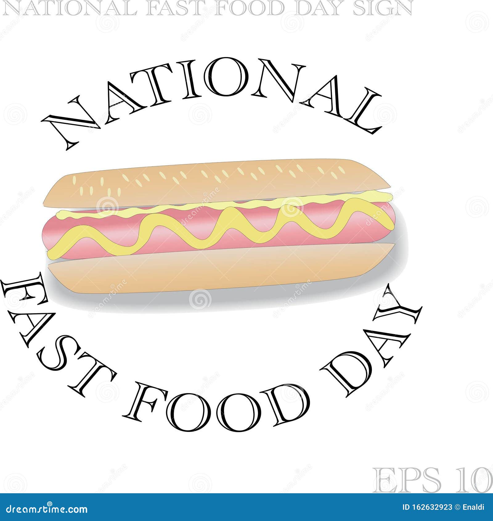 National Fast Food Day Sign Stock Vector - Illustration of posters ...