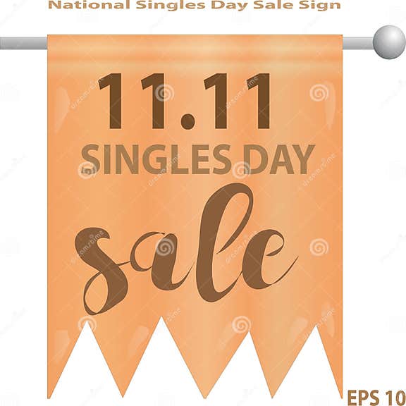 National Singles Day Sign stock vector. Illustration of isolated ...