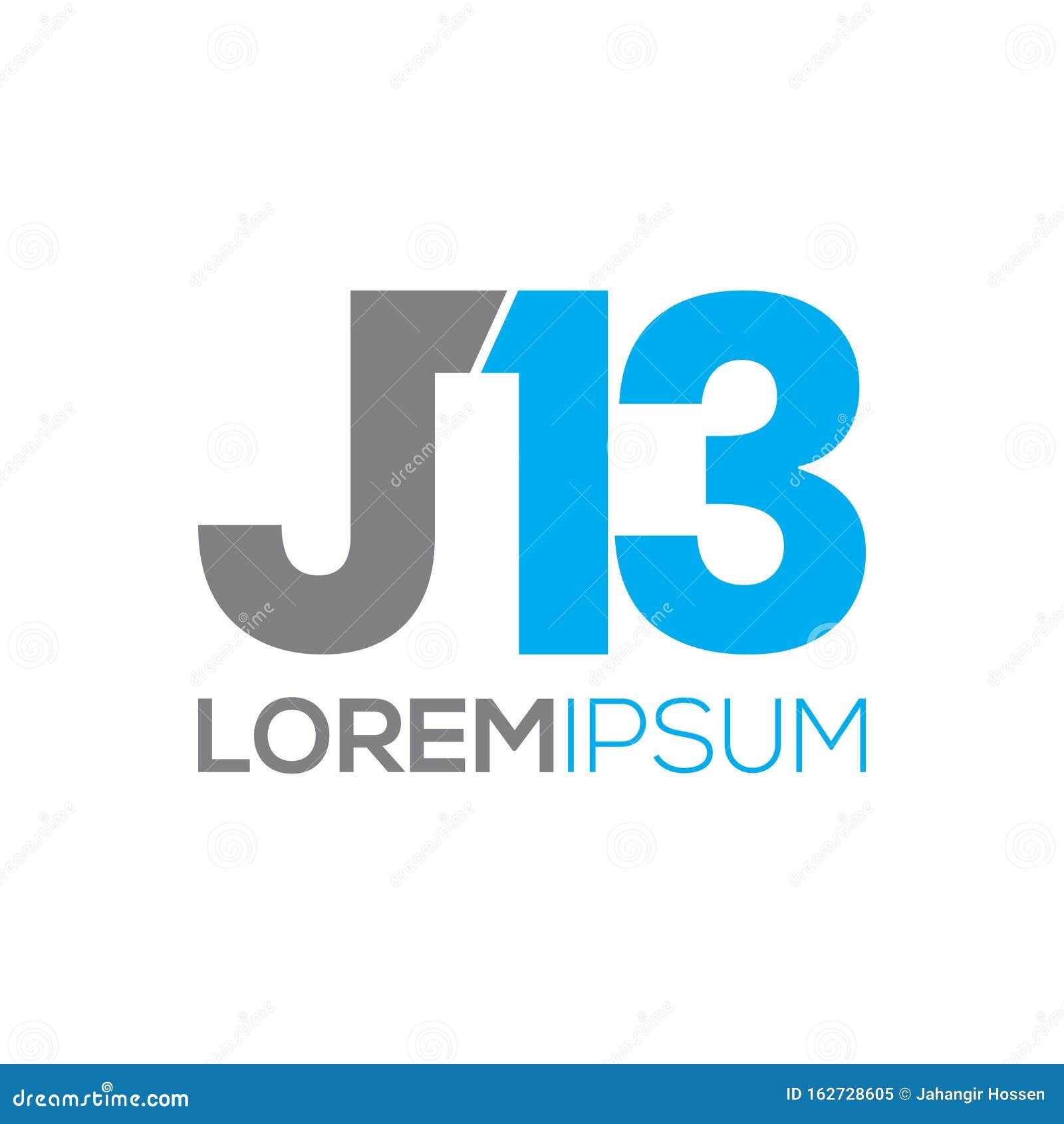 J13 Typography Logo Vector Design Stock Vector - Illustration of ...