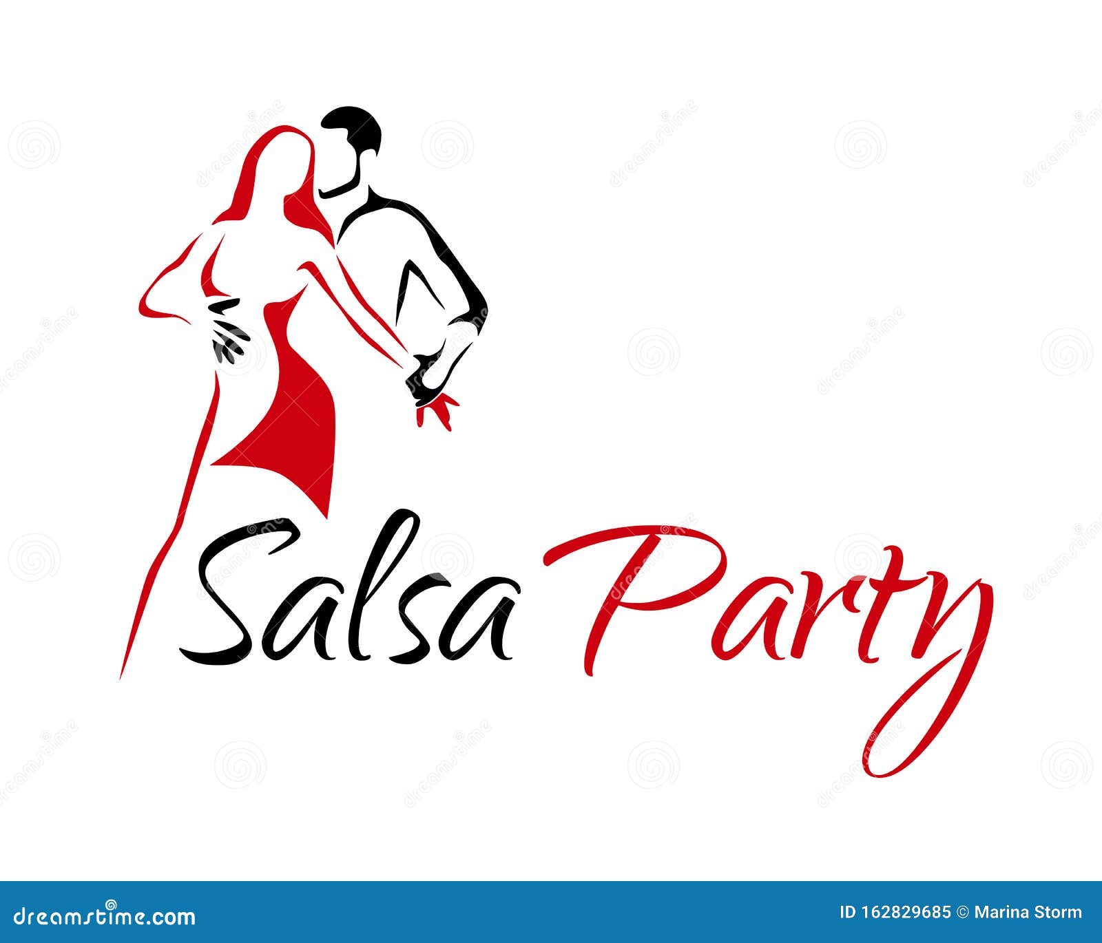 Salsa Latino Dance Logo. Dancing Couple Man and Woman Vector ...