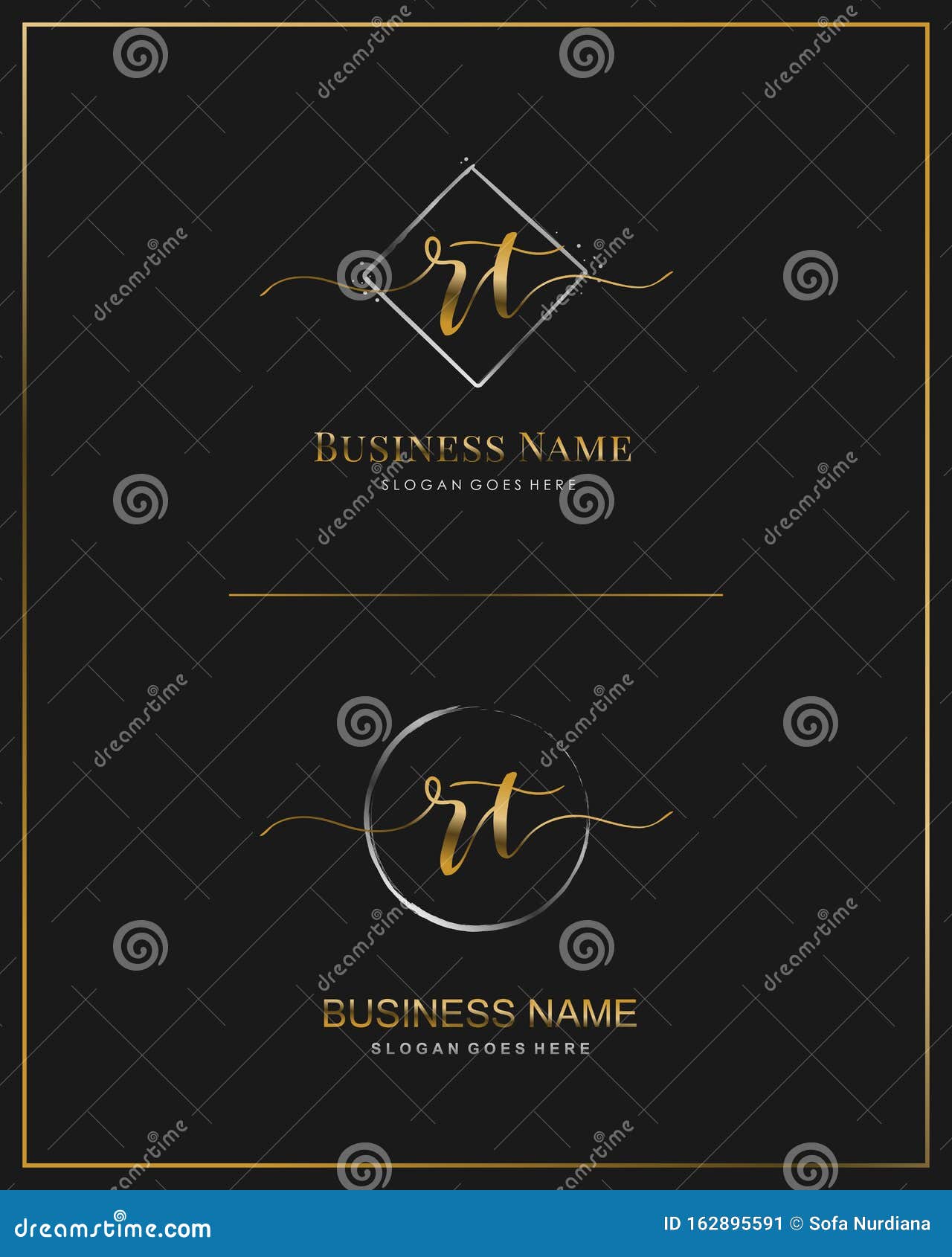Initial R T RT Handwriting Logo Vector. Letter Handwritten Logo ...
