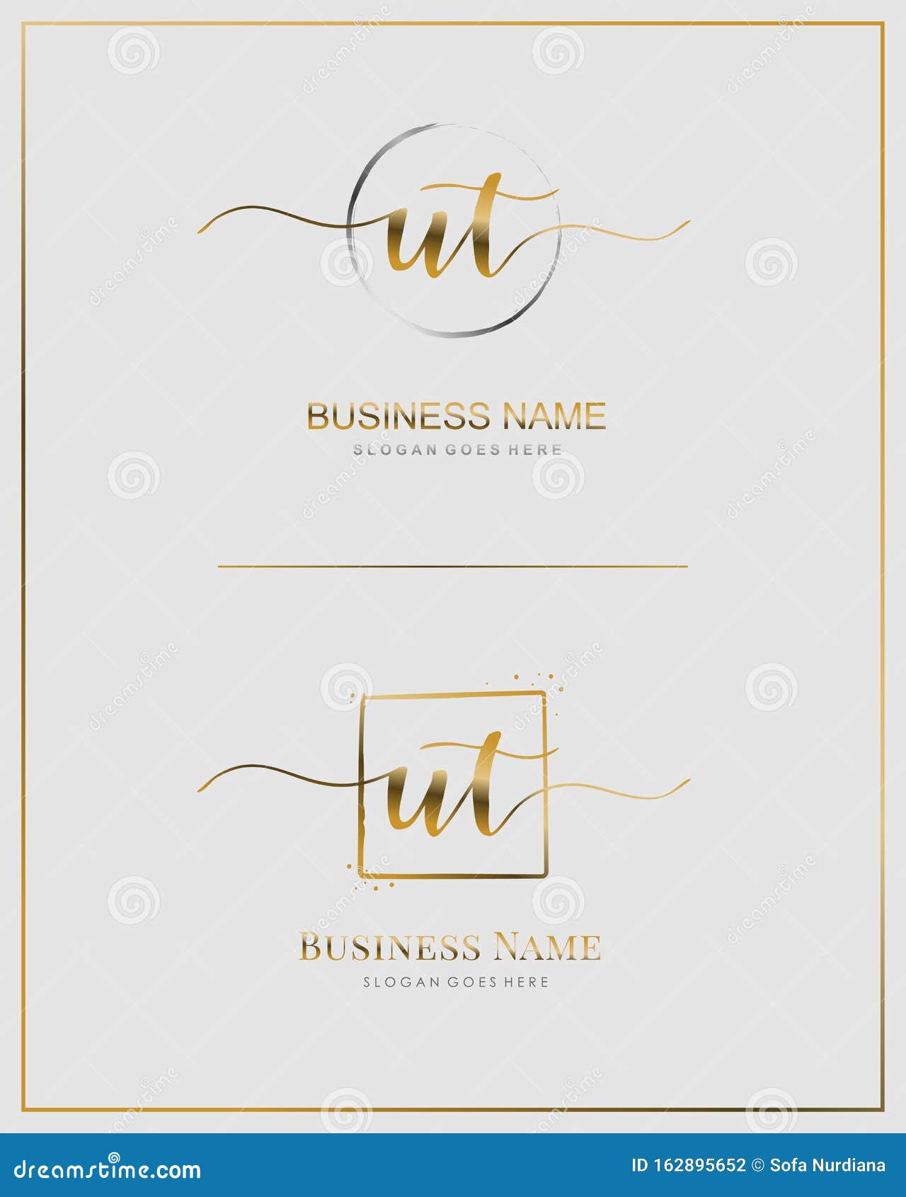 Initial U T UT Handwriting Logo Vector. Letter Handwritten Logo ...