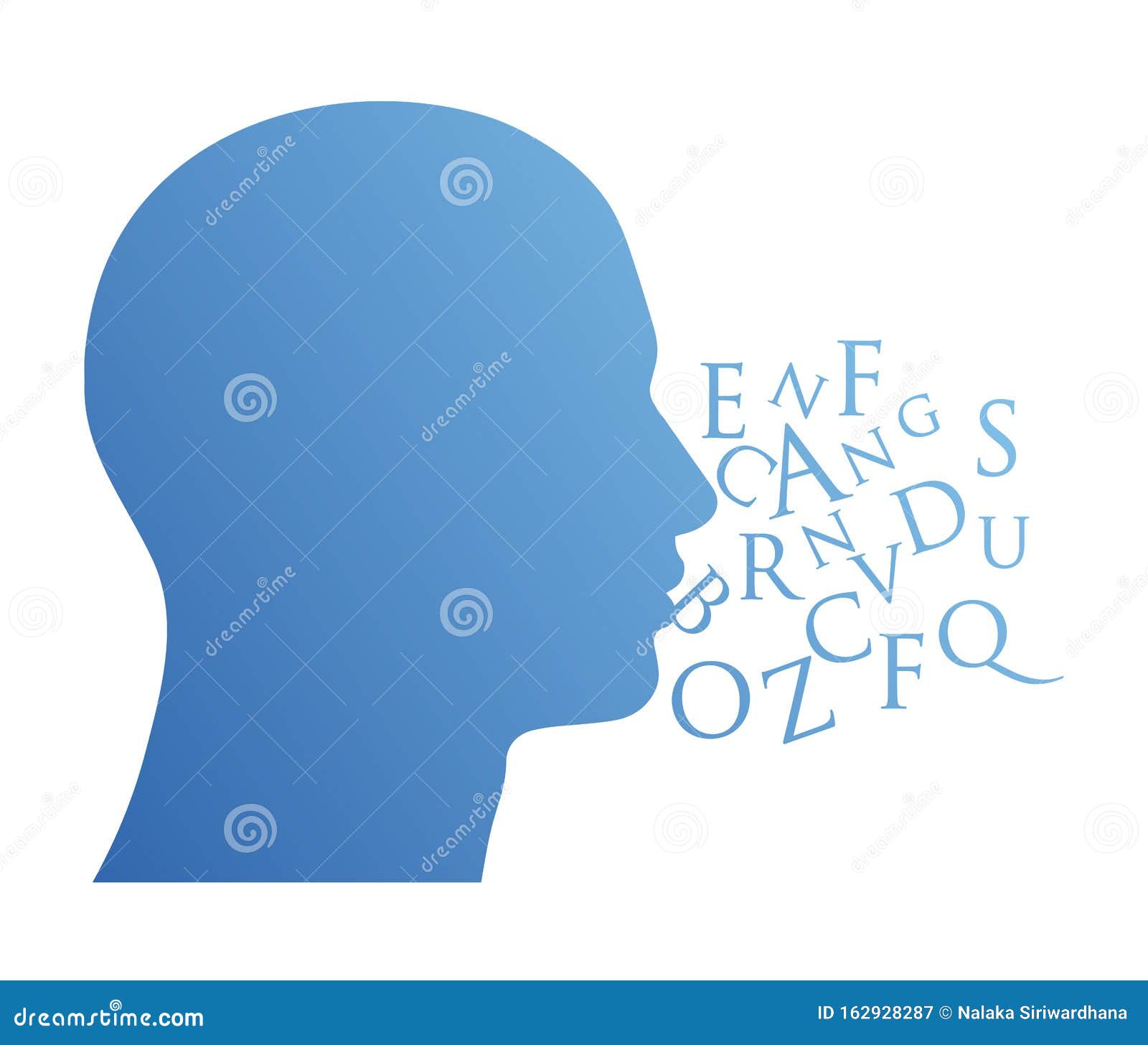 Human Head with words. stock vector. Illustration of symbol - 162928287