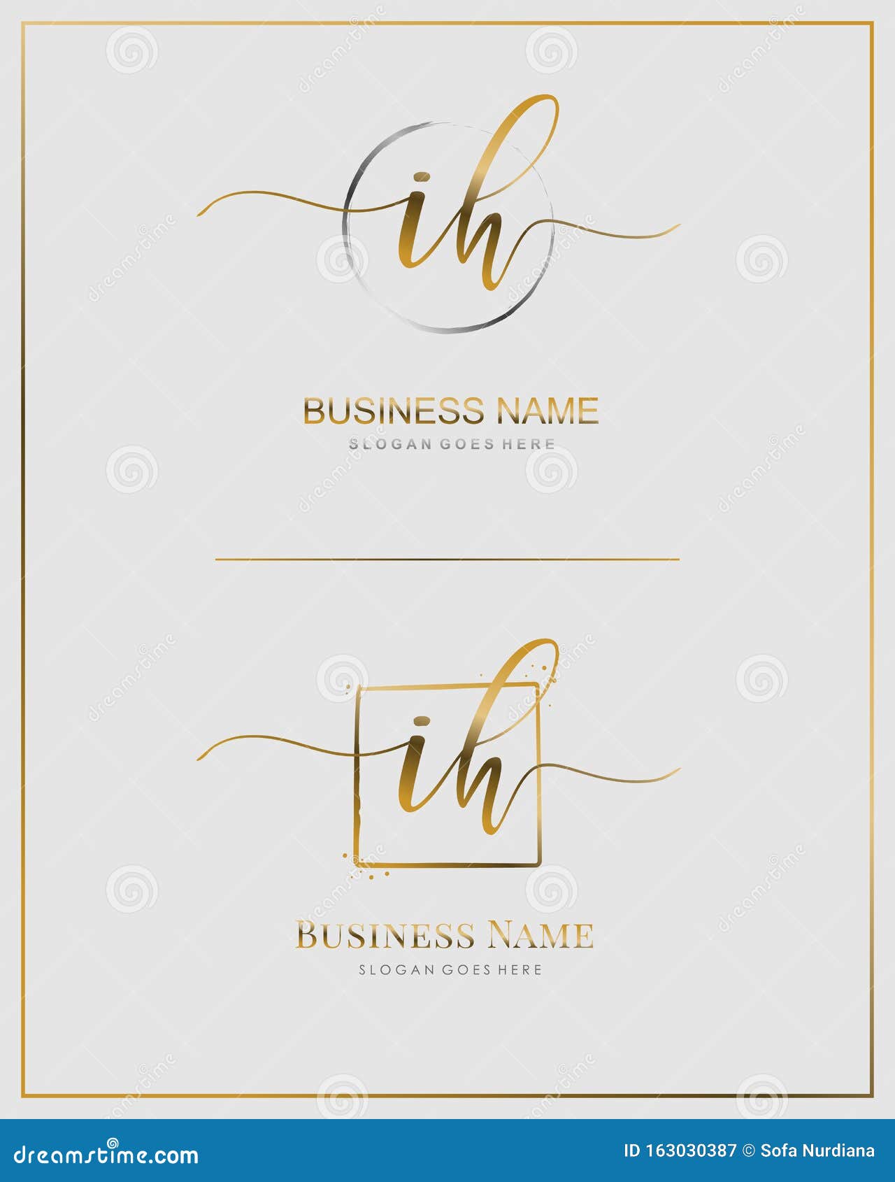 Initial I H IH Handwriting Logo Vector. Letter Handwritten Logo ...