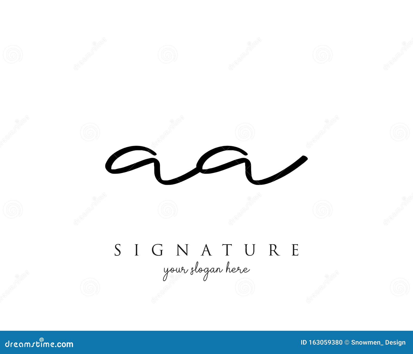 AA Initial Handwriting Signature Logo Template Vector. Stock ...