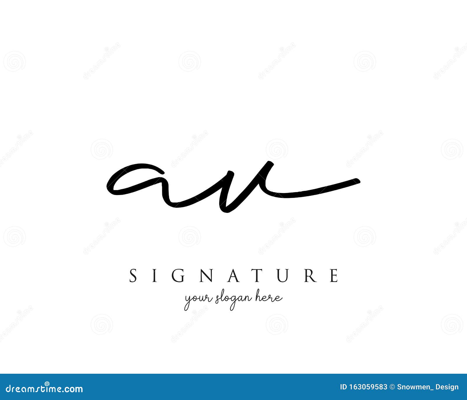 AV Initial Handwriting Signature Logo Template Vector. Stock ...