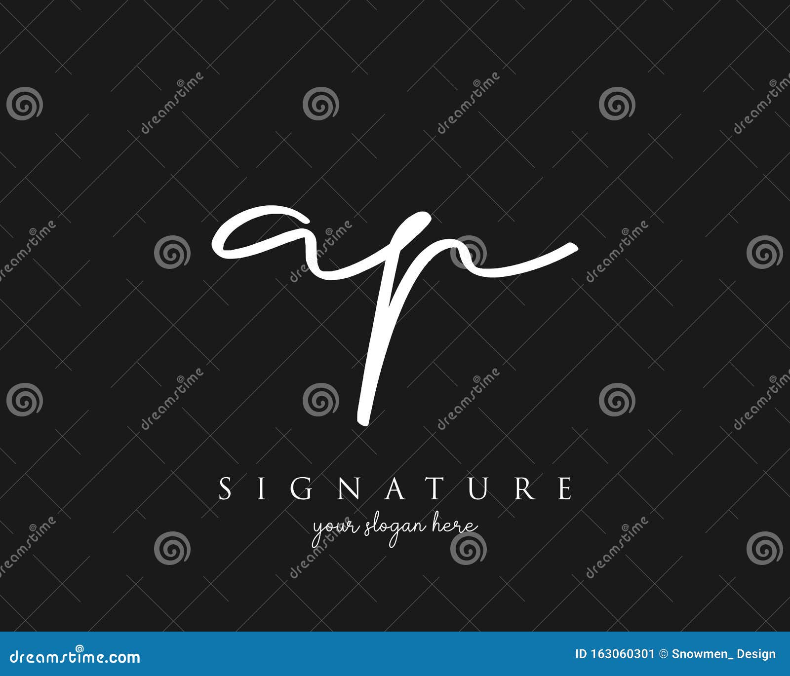 AP Initial Handwriting Signature Logo Template Vector. Stock ...