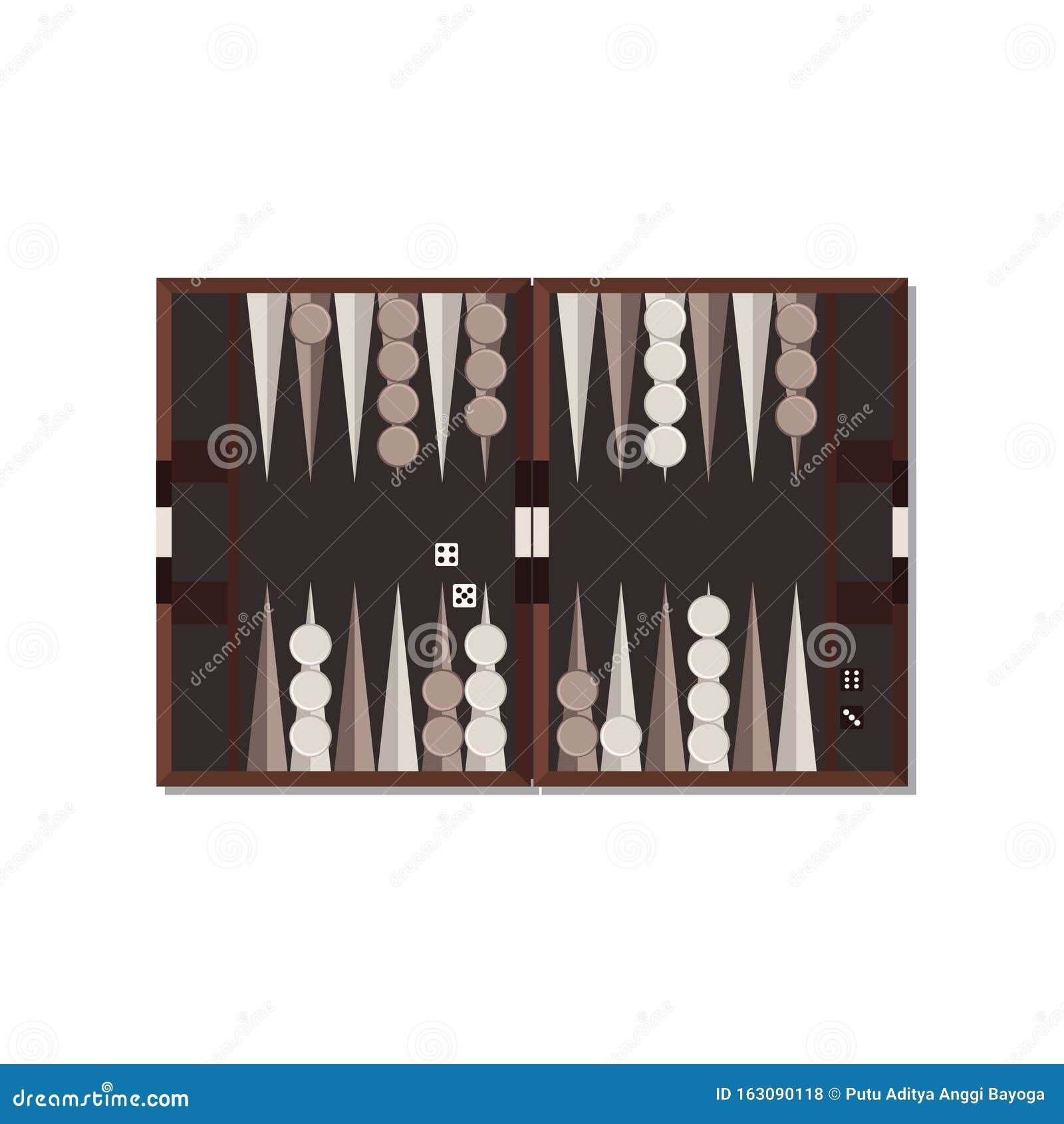 Backgammon Board Game Simple Vector Illustration Stock Vector ...