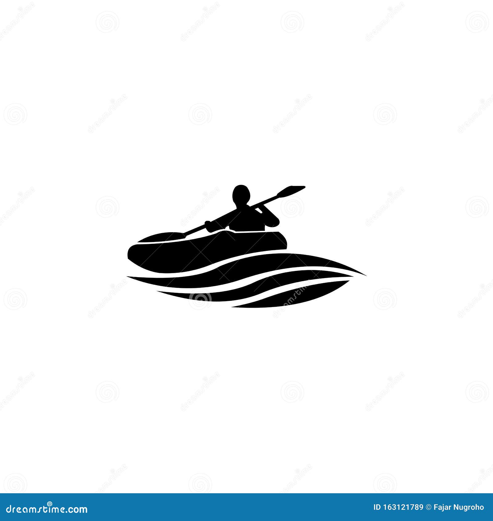 Rowing Sport Training Vector Icon,Boat with Paddles Vector Stock Vector - Illustration of ...
