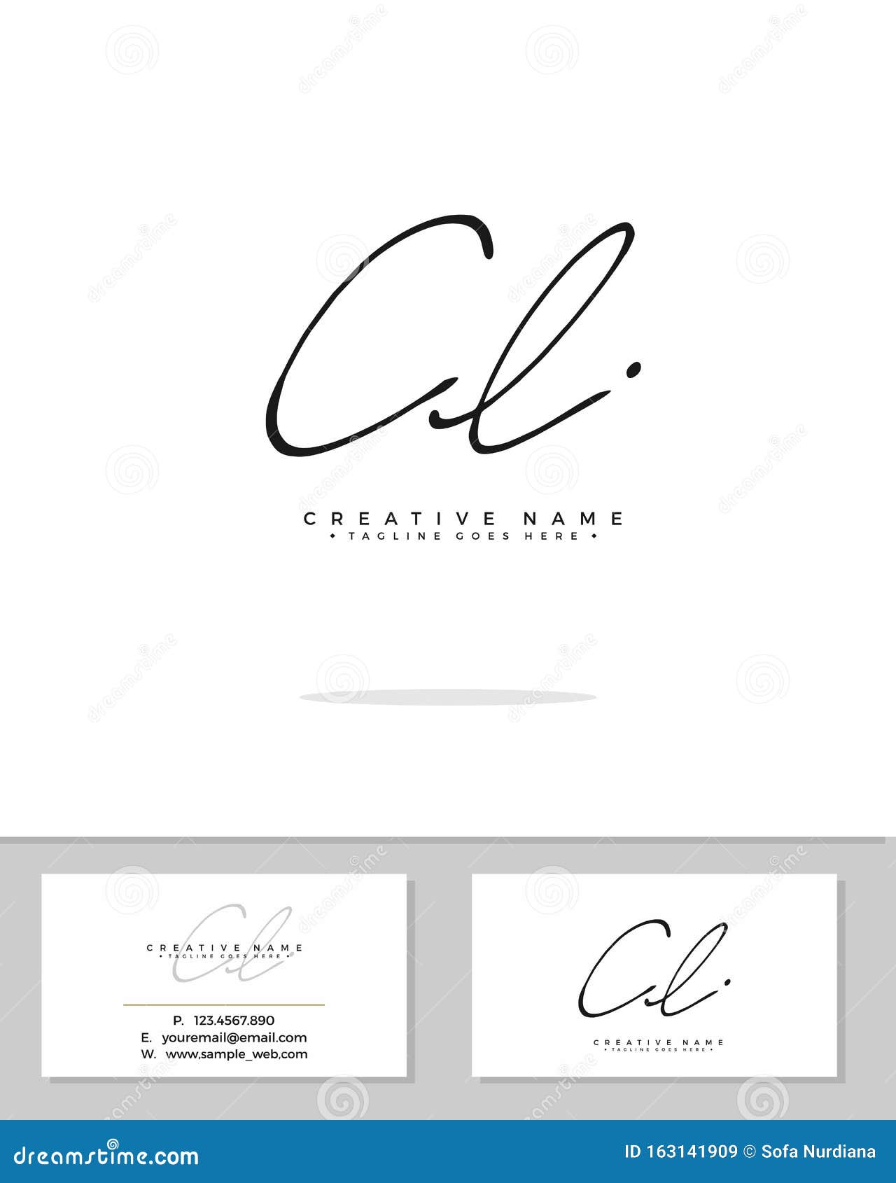 C L CL Initial Logo Signature Vector. Handwriting Concept Logo. Stock ...
