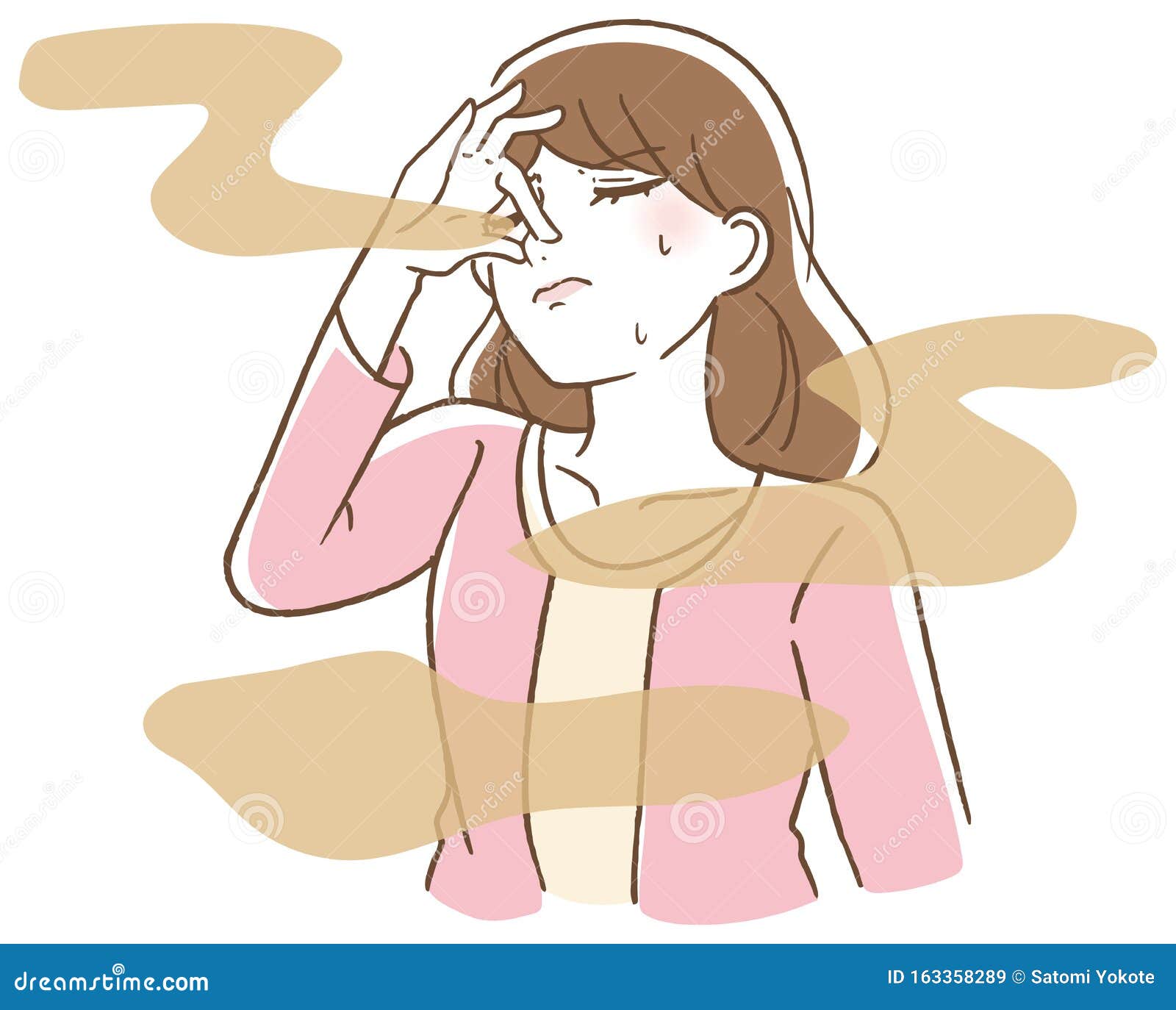Bad Breath Woman Illustration Vector Stock Vector - Illustration of ...