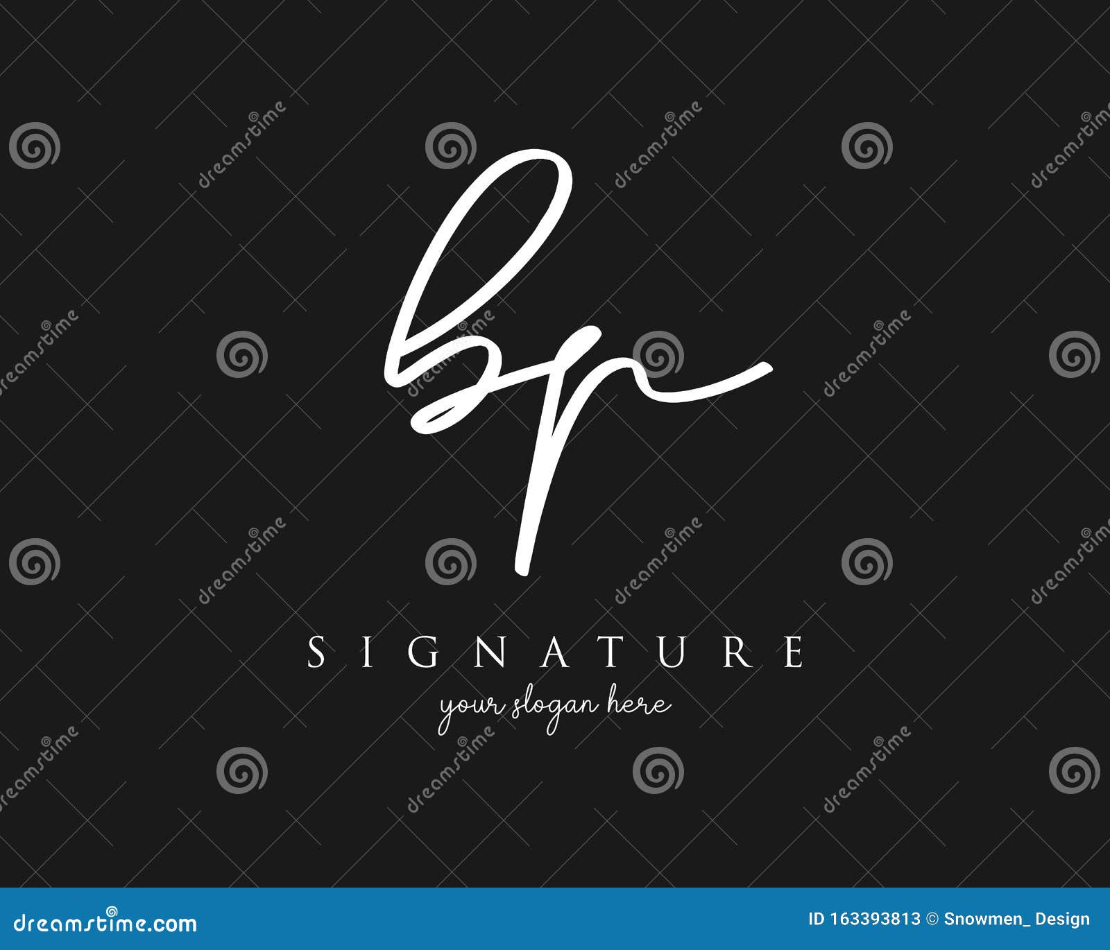 BP Initial Handwriting Signature Logo Template Vector. Stock ...