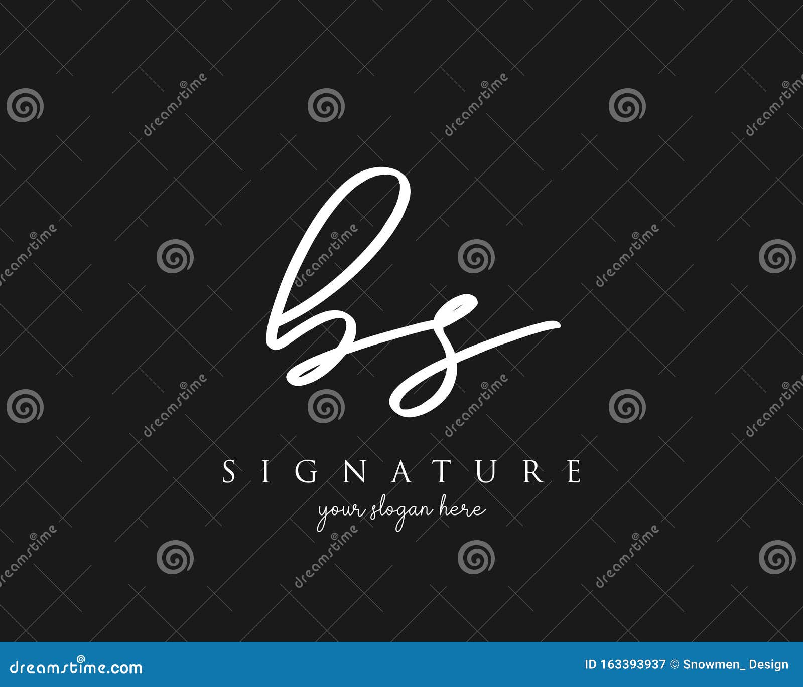 BS Initial Handwriting Signature Logo Template Vector. Stock Vector ...