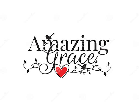 Amazing Grace, Vector. Wording Design, Lettering Stock Vector ...