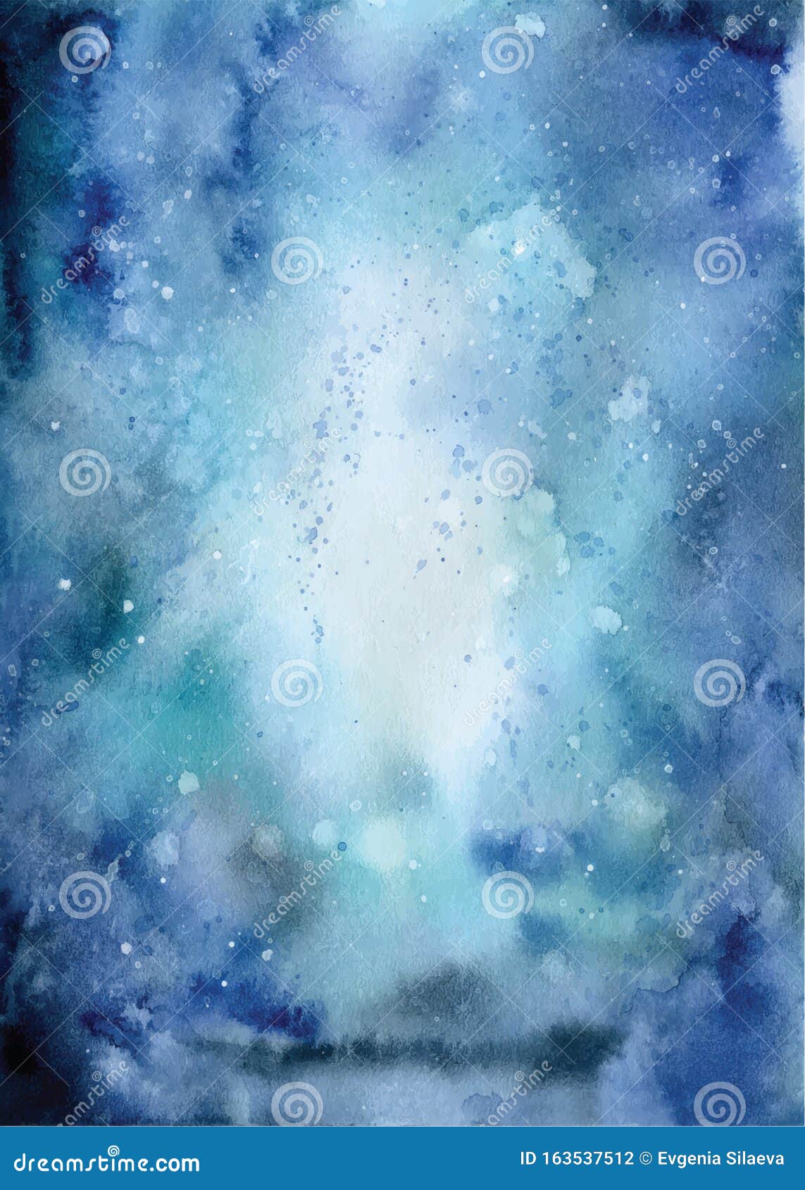 Watercolor Abstract Ocean Illustration, Blue Sea Landscape Stock ...