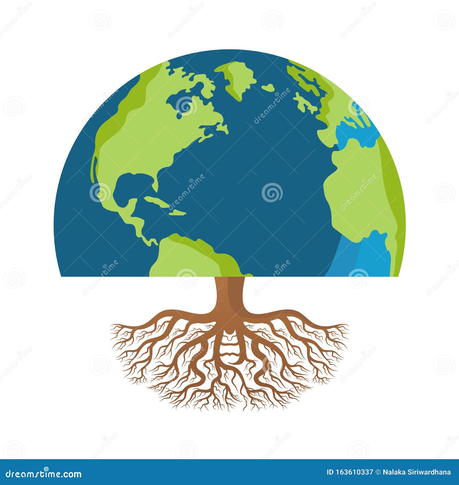 Earth tree graphic. stock vector. Illustration of garden - 163610337