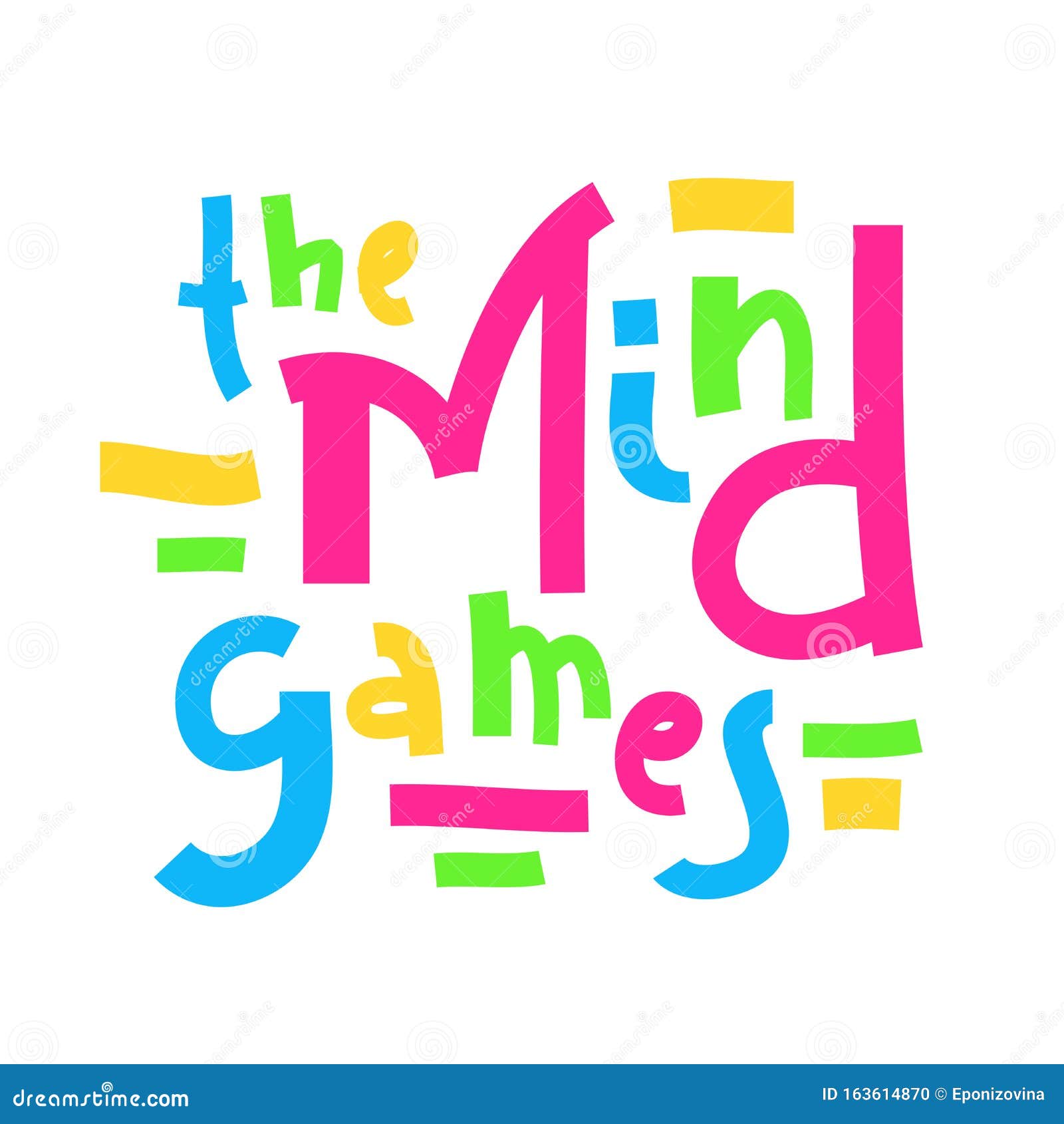 The Mind Games - Inspire Motivational Quote. Hand Drawn Lettering ...