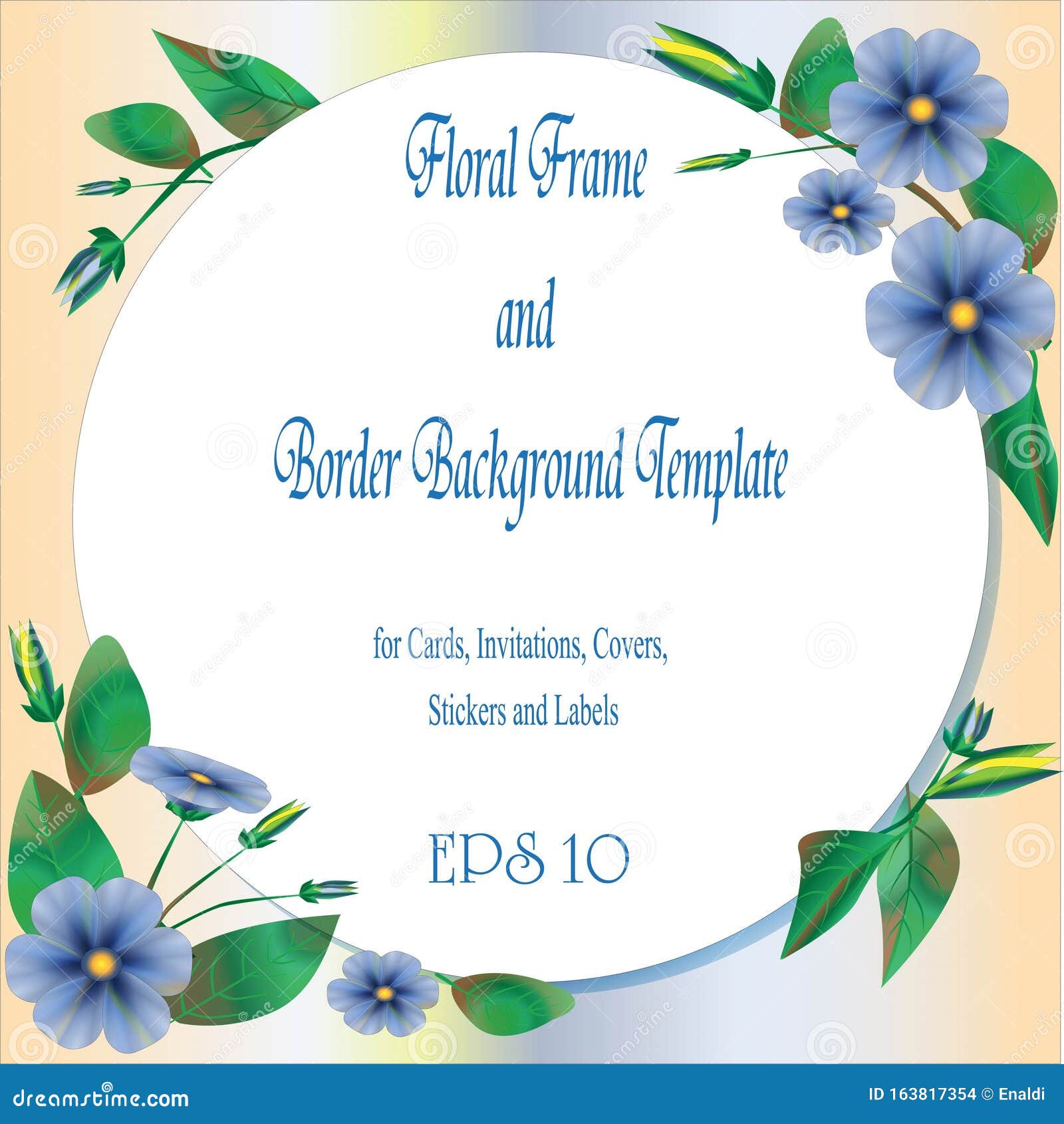 Floral Frame and Baorder Background Template Stock Vector ...