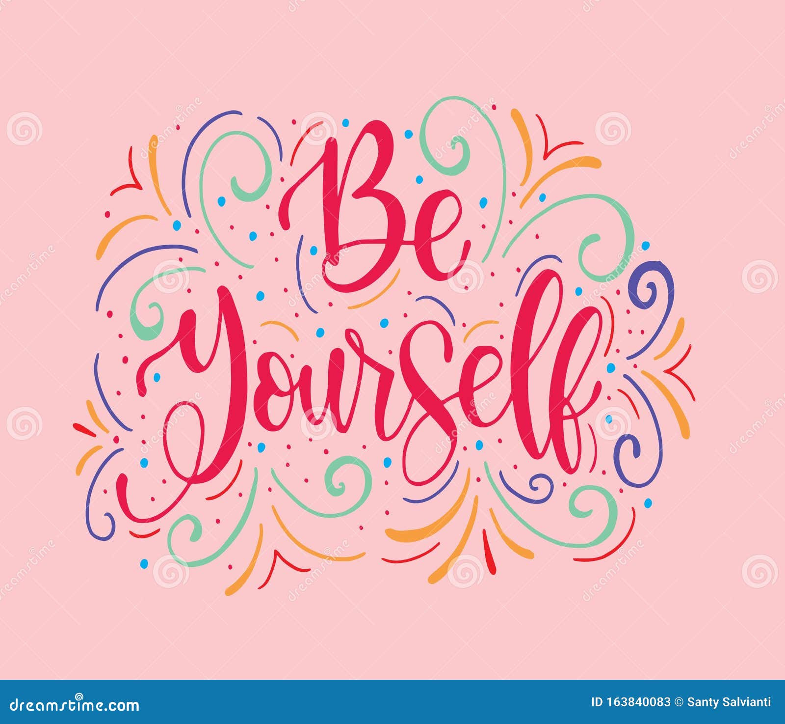 Be Yourself, Hand Lettering Inscription Text, Motivation and ...