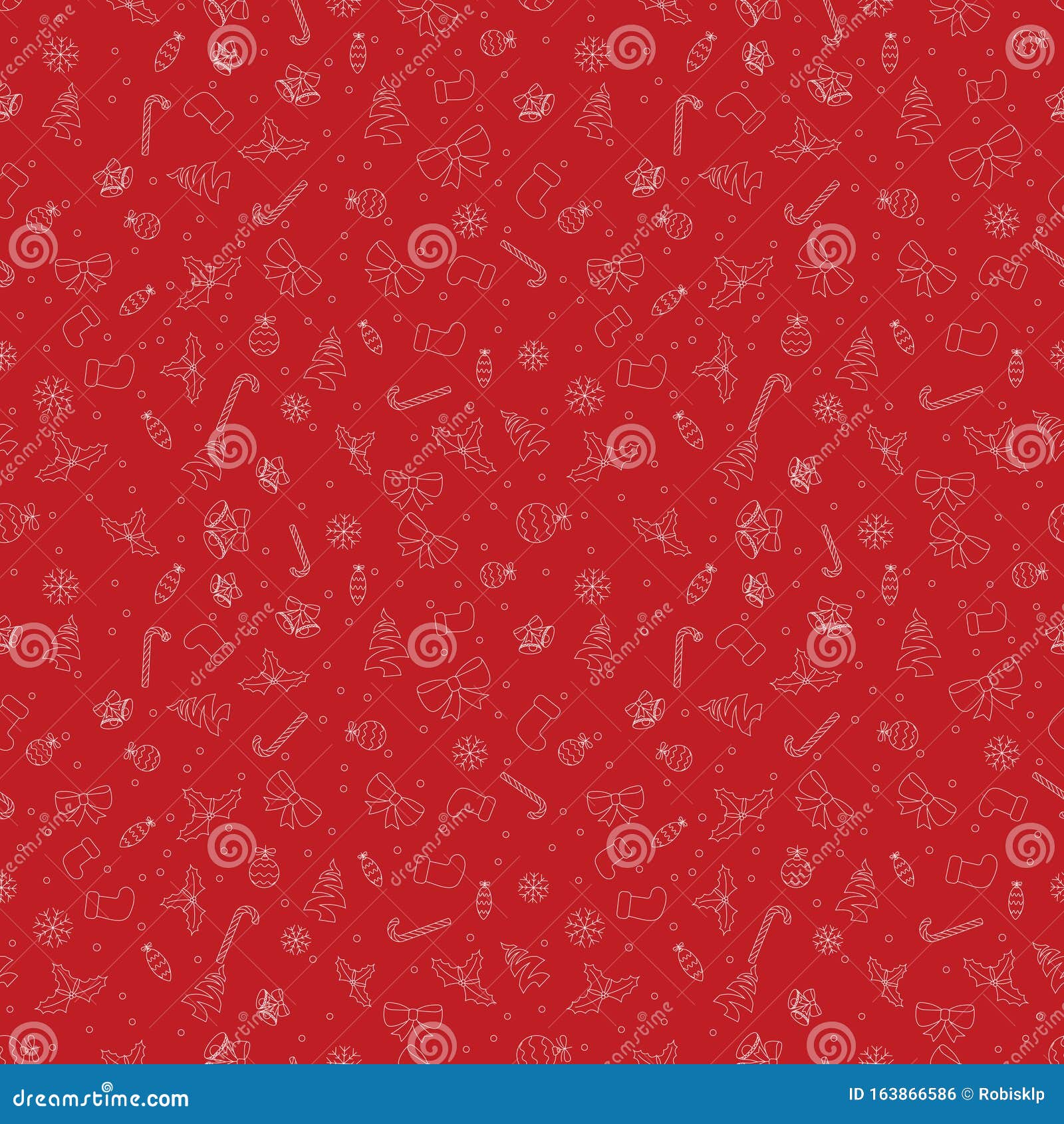 Seamless Flat Style Christmas Texture Stock Vector - Illustration of ...