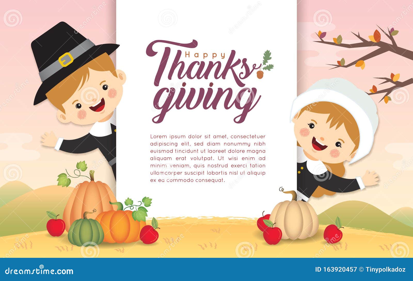 Cartoon Pilgrim Thanksgiving Turkey Gobble Vector Illustration ...