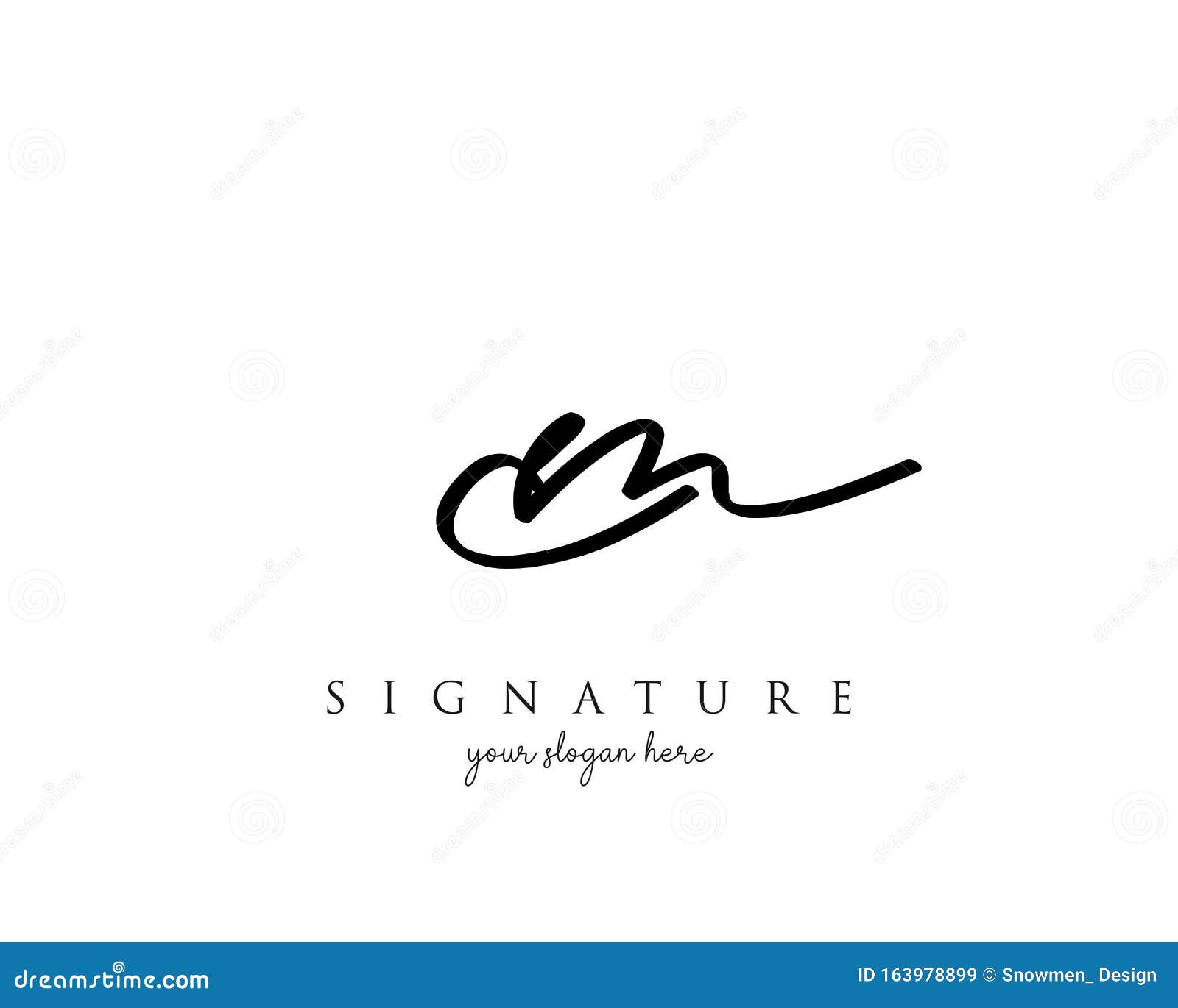 CM Initial Handwriting Signature Logo Template Vector. Stock Vector ...
