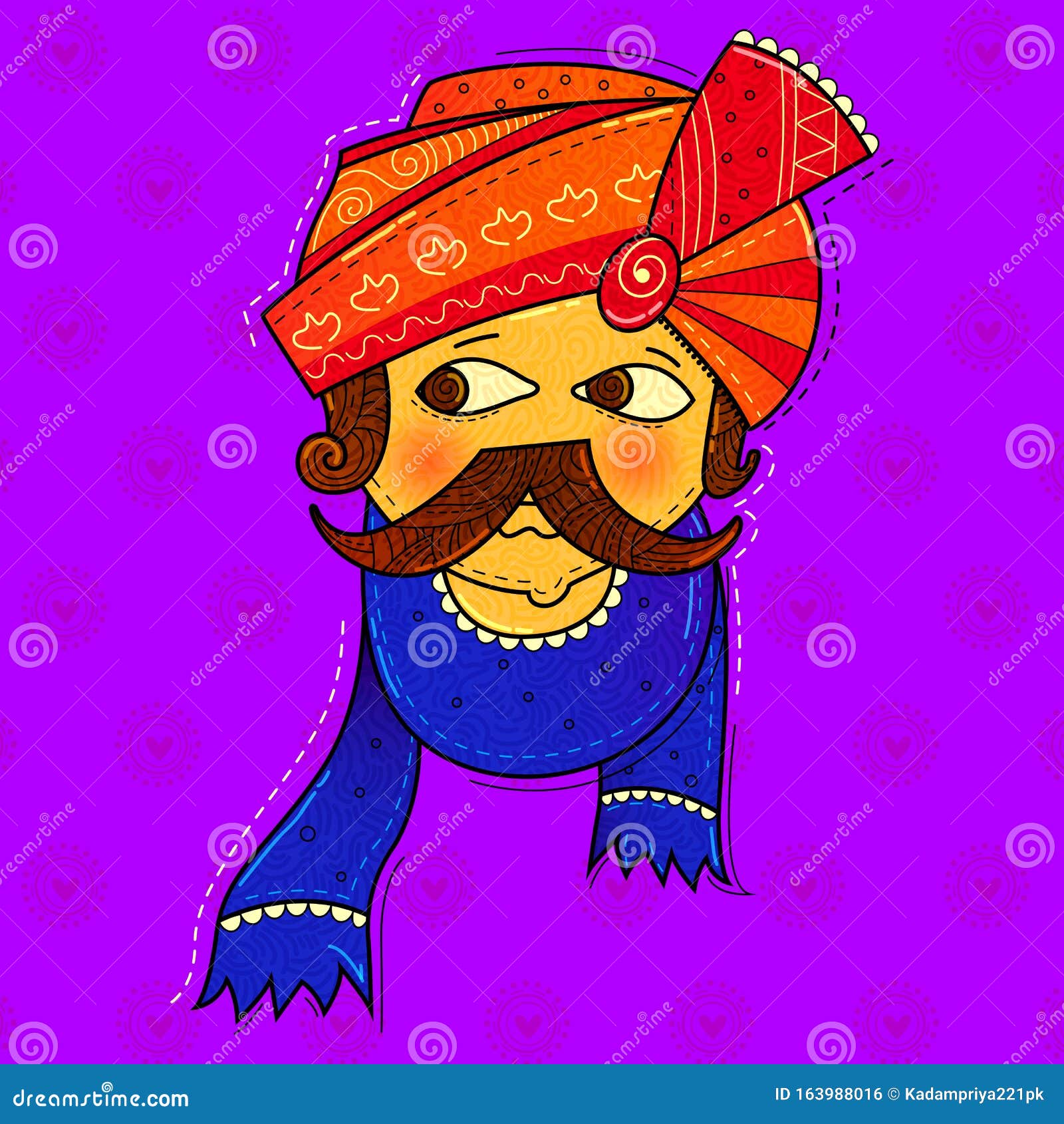 Indian Traditional Headgear Pagdi Vector Illustration | CartoonDealer ...