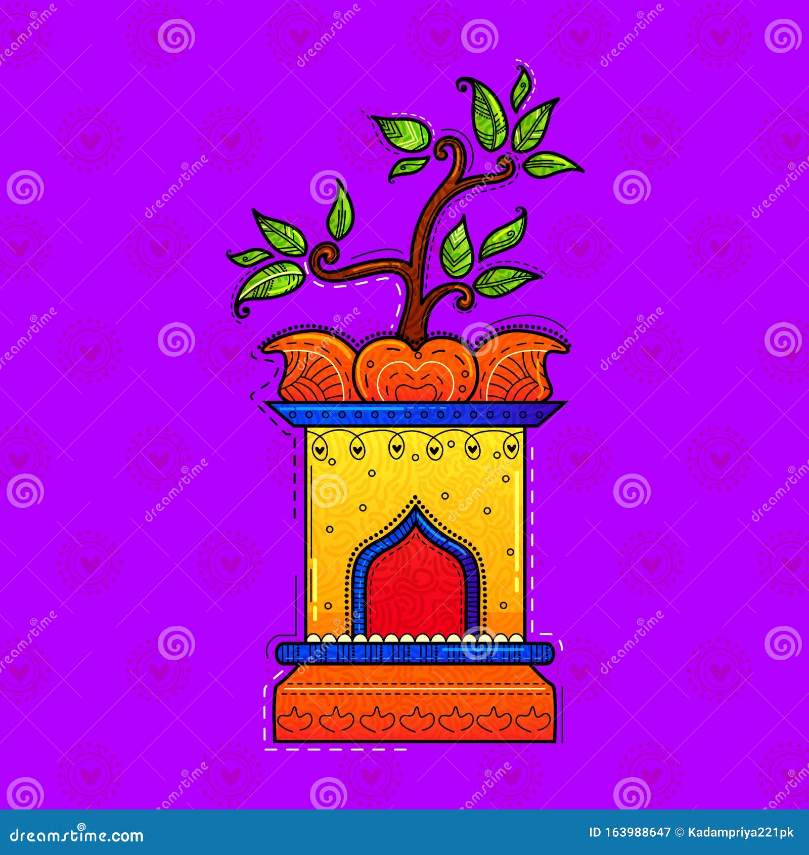 Tulsi (holy Basil) Traditional Herbal Medicine Plant Over White ...