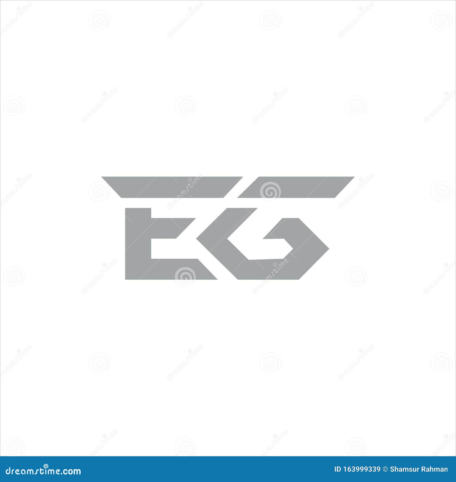 Initial Letter Eg or Ge Logo Design Template Stock Vector ...