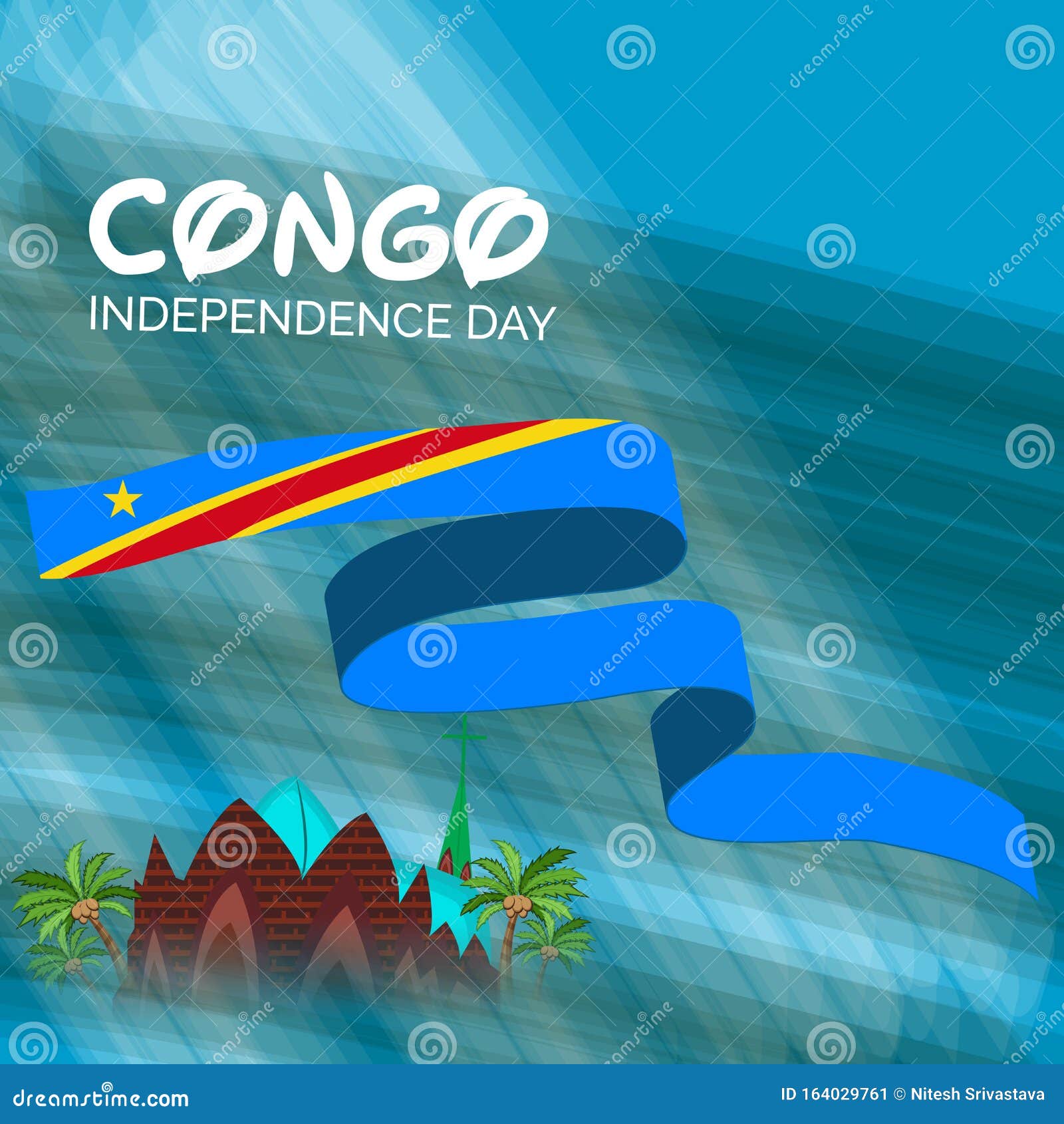 Congo Independence Day stock illustration. Illustration of abstract ...