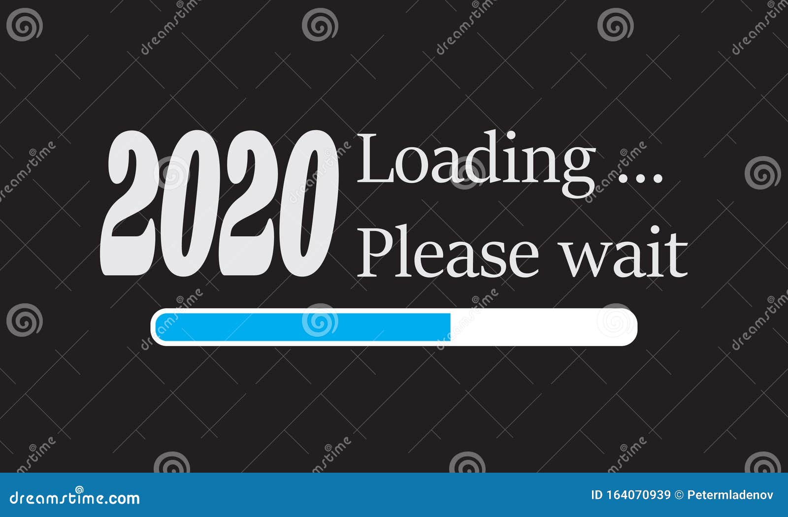 2020 Loading - Vector Illustration Design for Poster, Textile, Banner ...