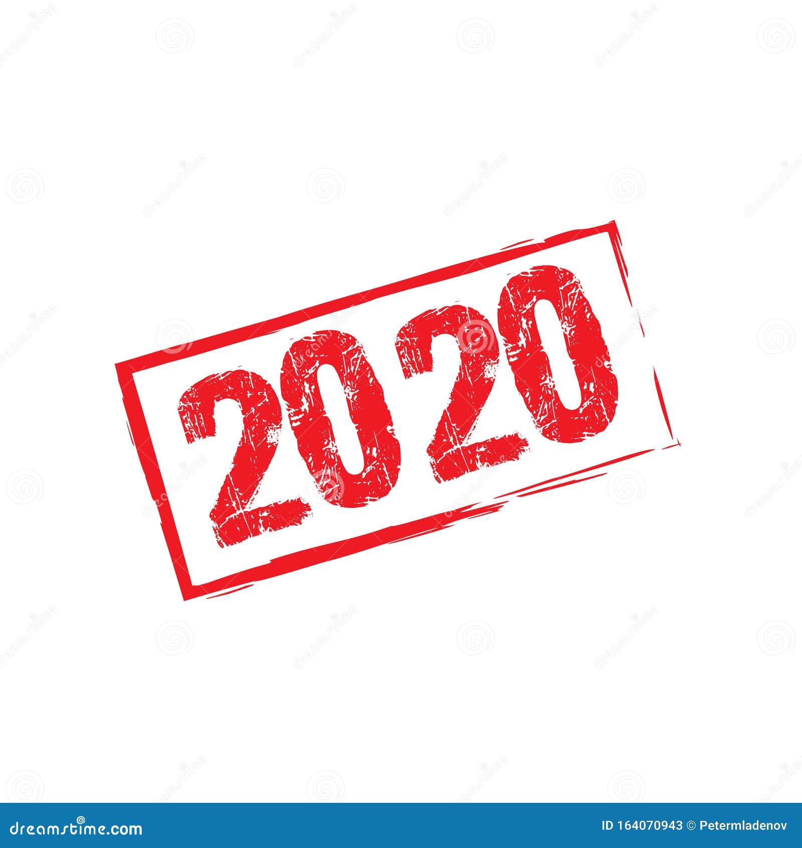 2020 Red Stamp Mark on White Background Stock Vector - Illustration of ...