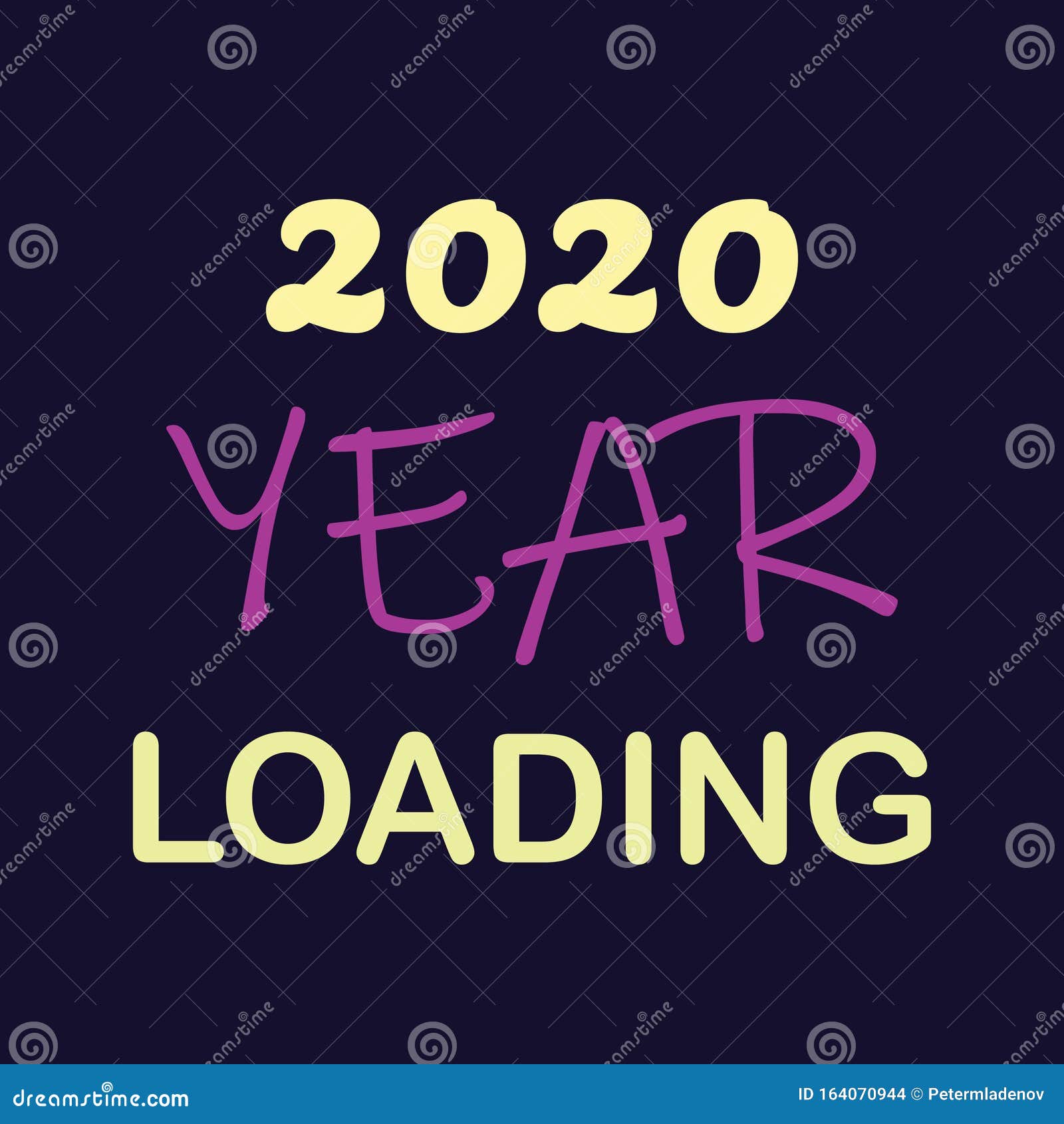 2020 Year Loading - Vector Illustration Design for Poster, Textile ...