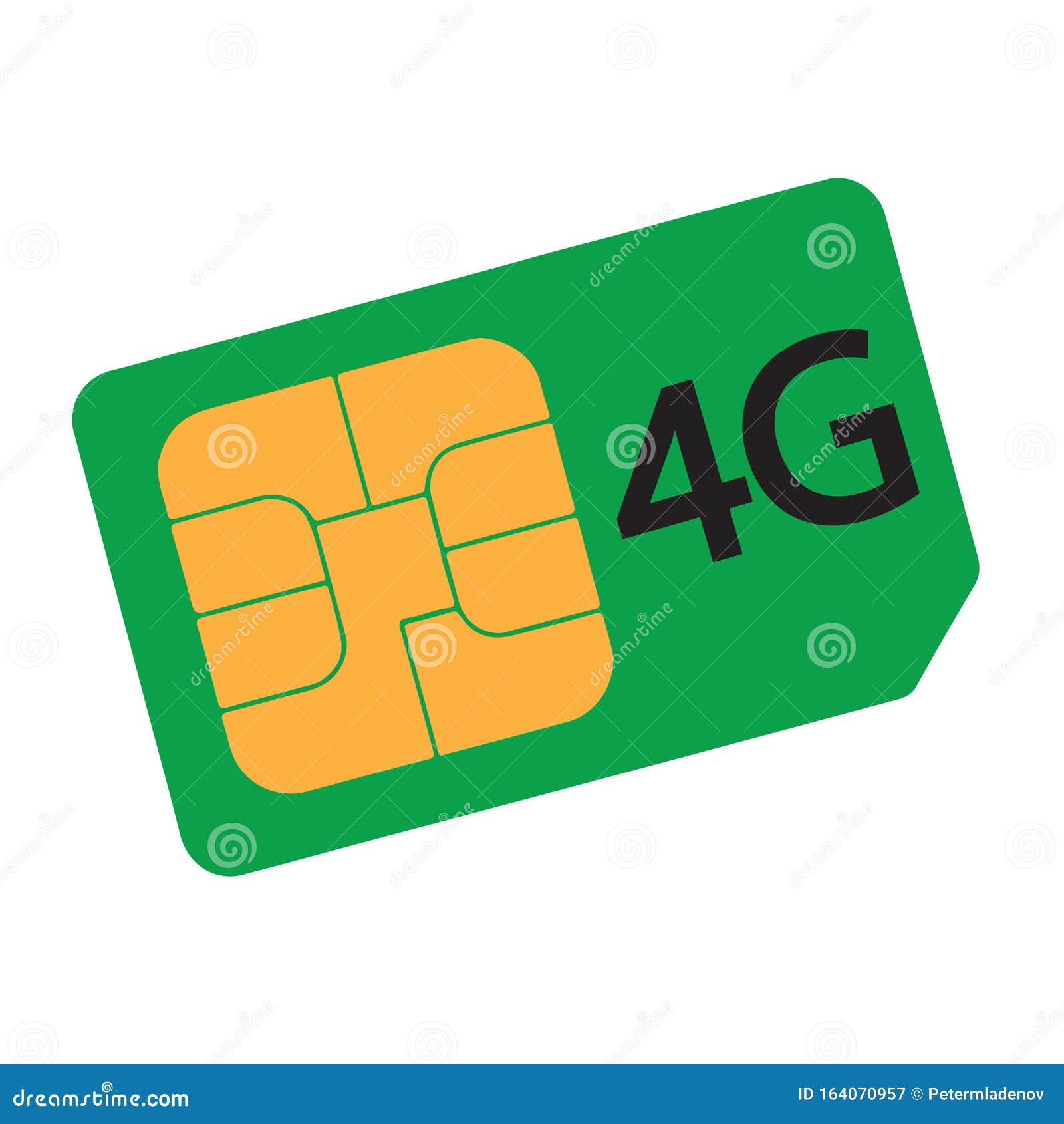 4G Sim Card Vector Illustration. Stock Vector - Illustration of ...