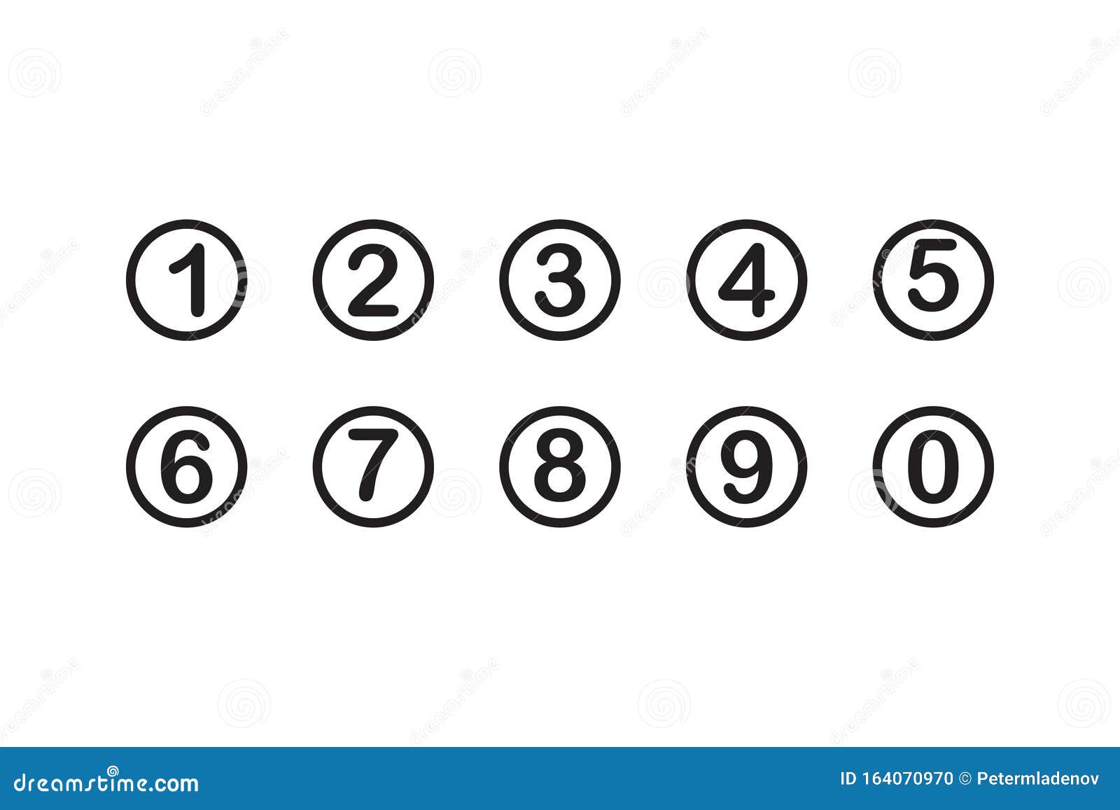 Red Numbers Icons Set [01] Royalty-Free Stock Image | CartoonDealer.com ...