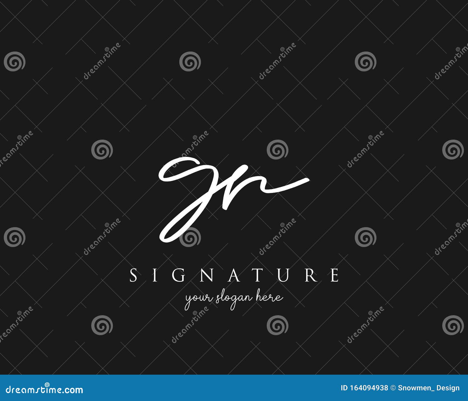 GR Initial Handwriting Signature Logo Template Vector. Stock Vector ...