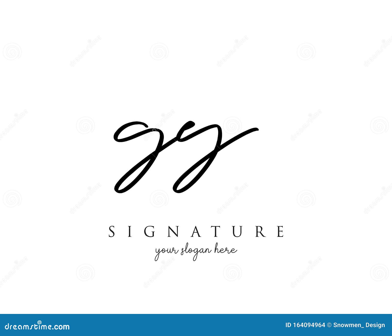 GY Initial Handwriting Signature Logo Template Vector. Stock Vector ...