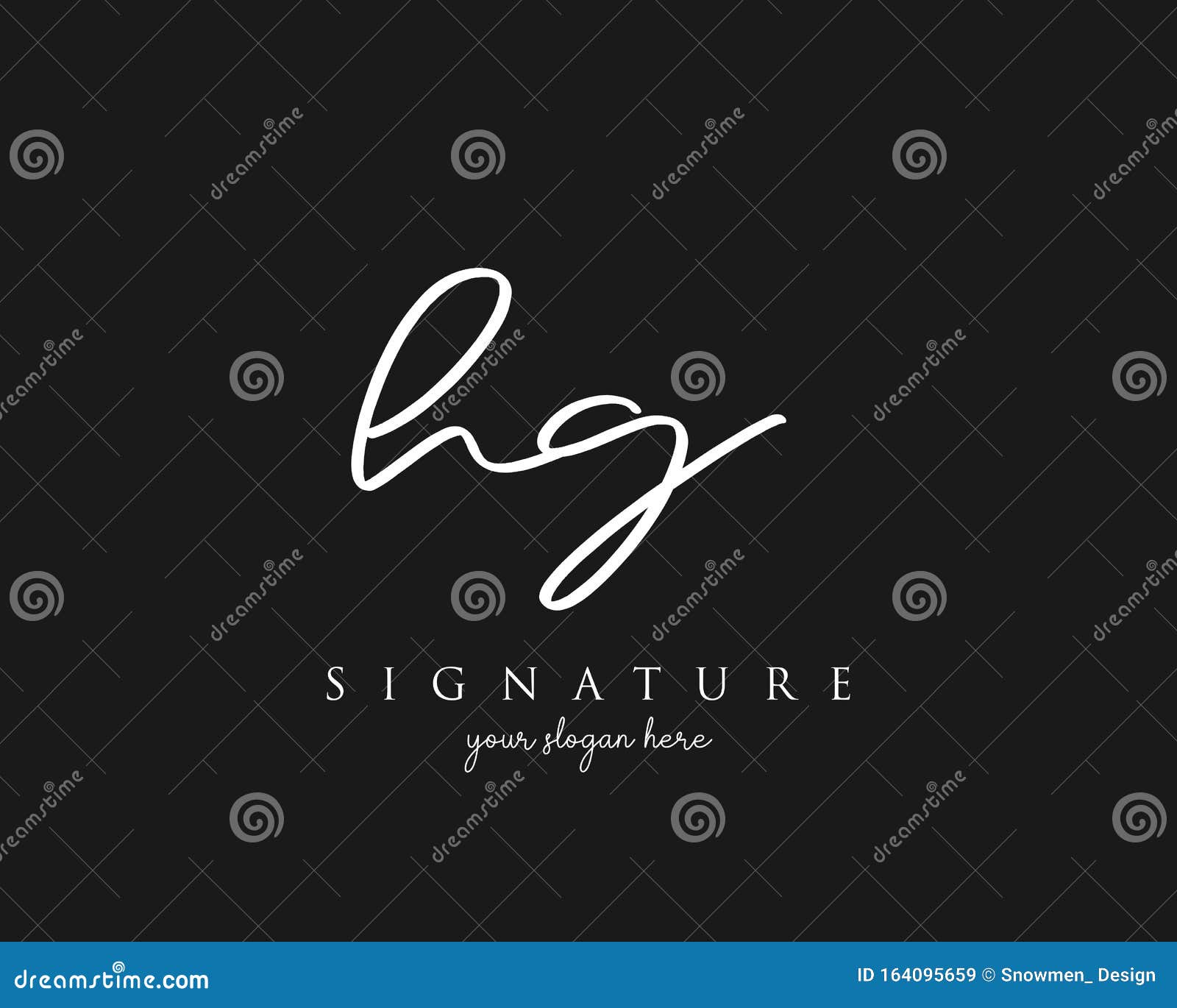 HG Initial Handwriting Signature Logo Template Vector. Stock Vector ...