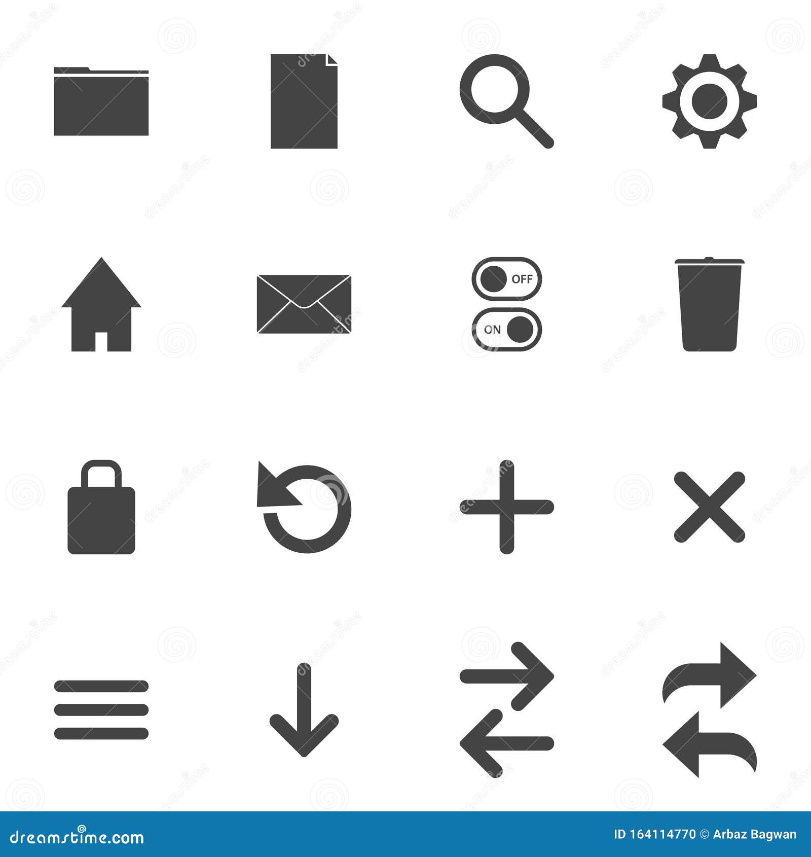 Application Tools Web Page Icons Stock Vector - Illustration of email ...