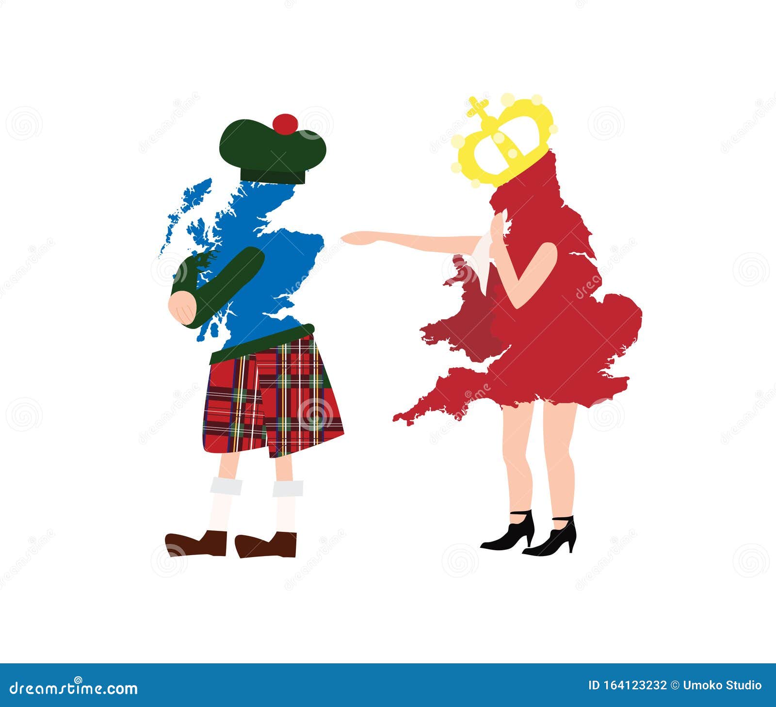 Scotland Leaving UK, Scotland Exit Great Britan. Stock Vector ...