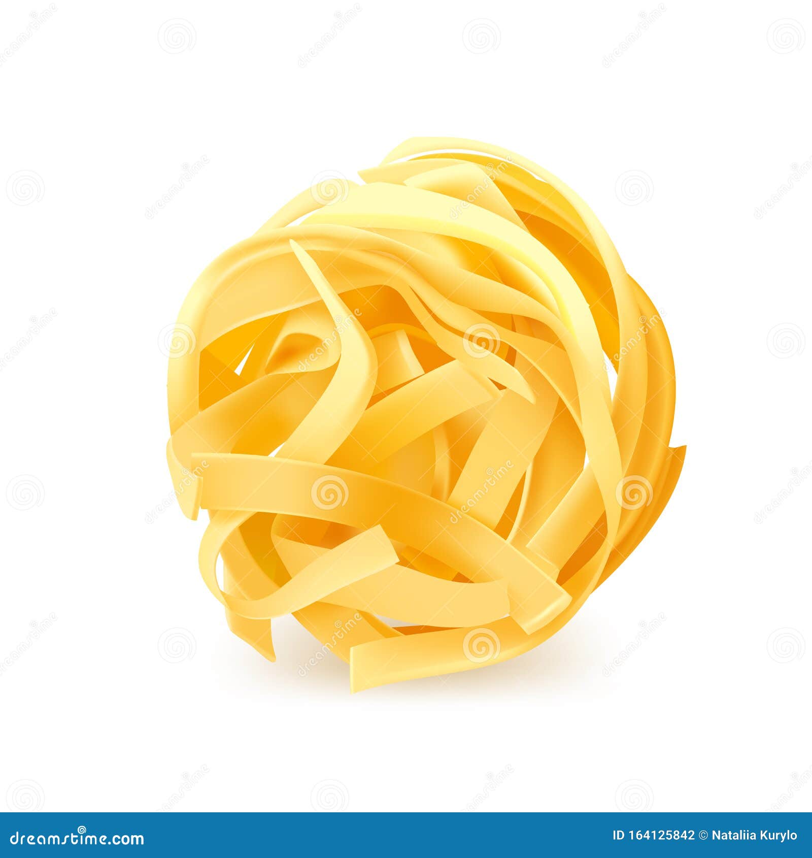 Tagliatelle Vector Pasta, for Menu and Design, Italian Food. Vector ...