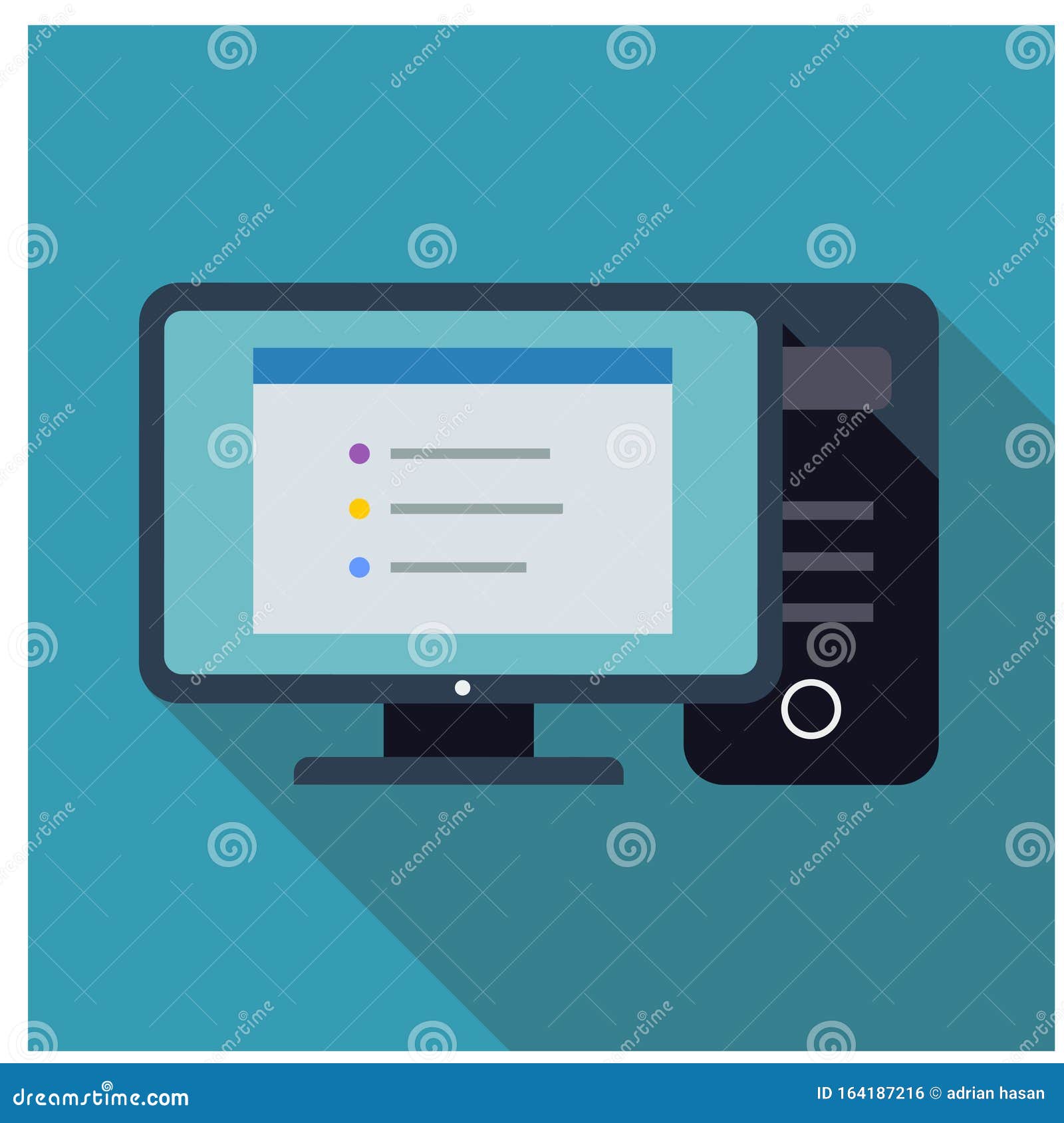 Computer PC Simple Modern Flat Icons Vector Collection of Business ...